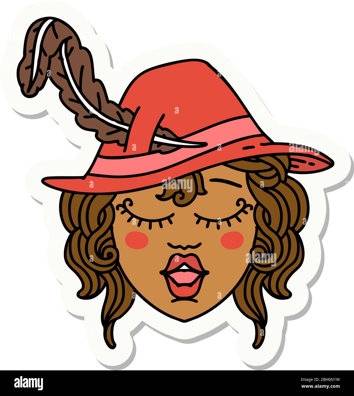 sticker of a human bard character Stock Vector Image & Art - Alamy