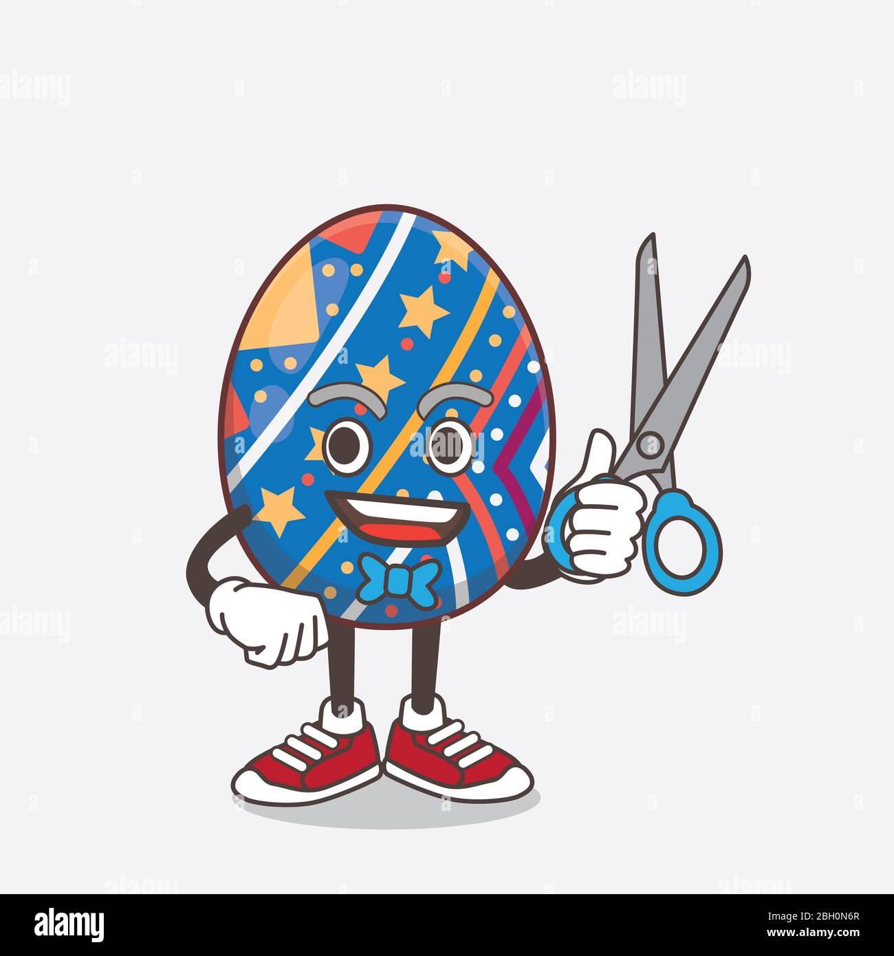 An illustration of Easter Egg cartoon mascot character as smiling ...