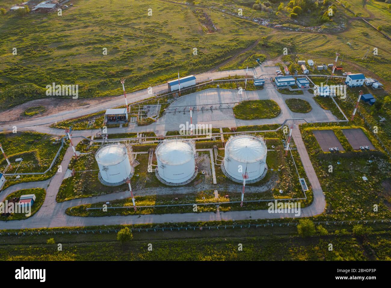 Oil refinery station Stock Photo - Alamy