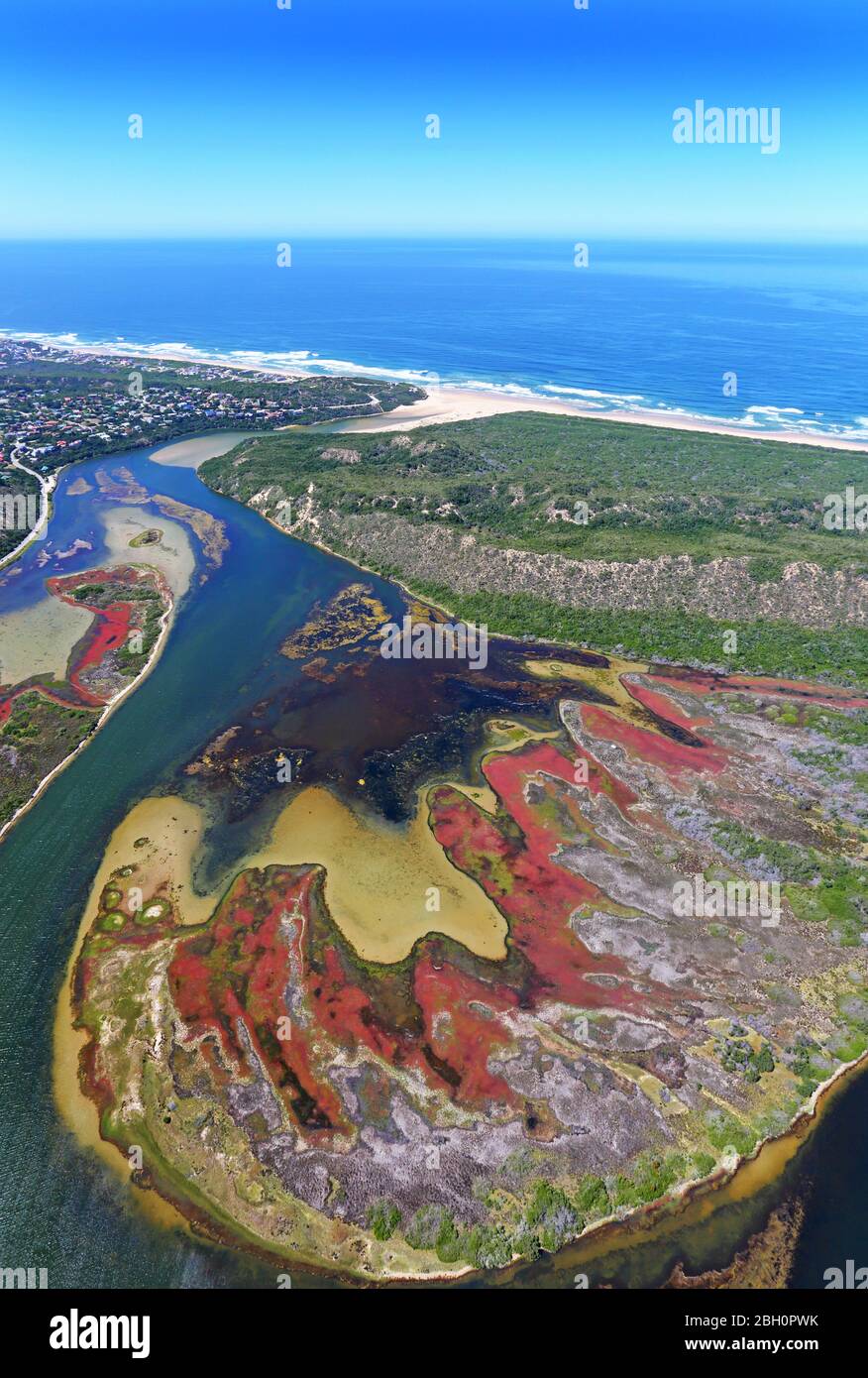 Aerial photo of Sedgefield and wetland Stock Photo - Alamy