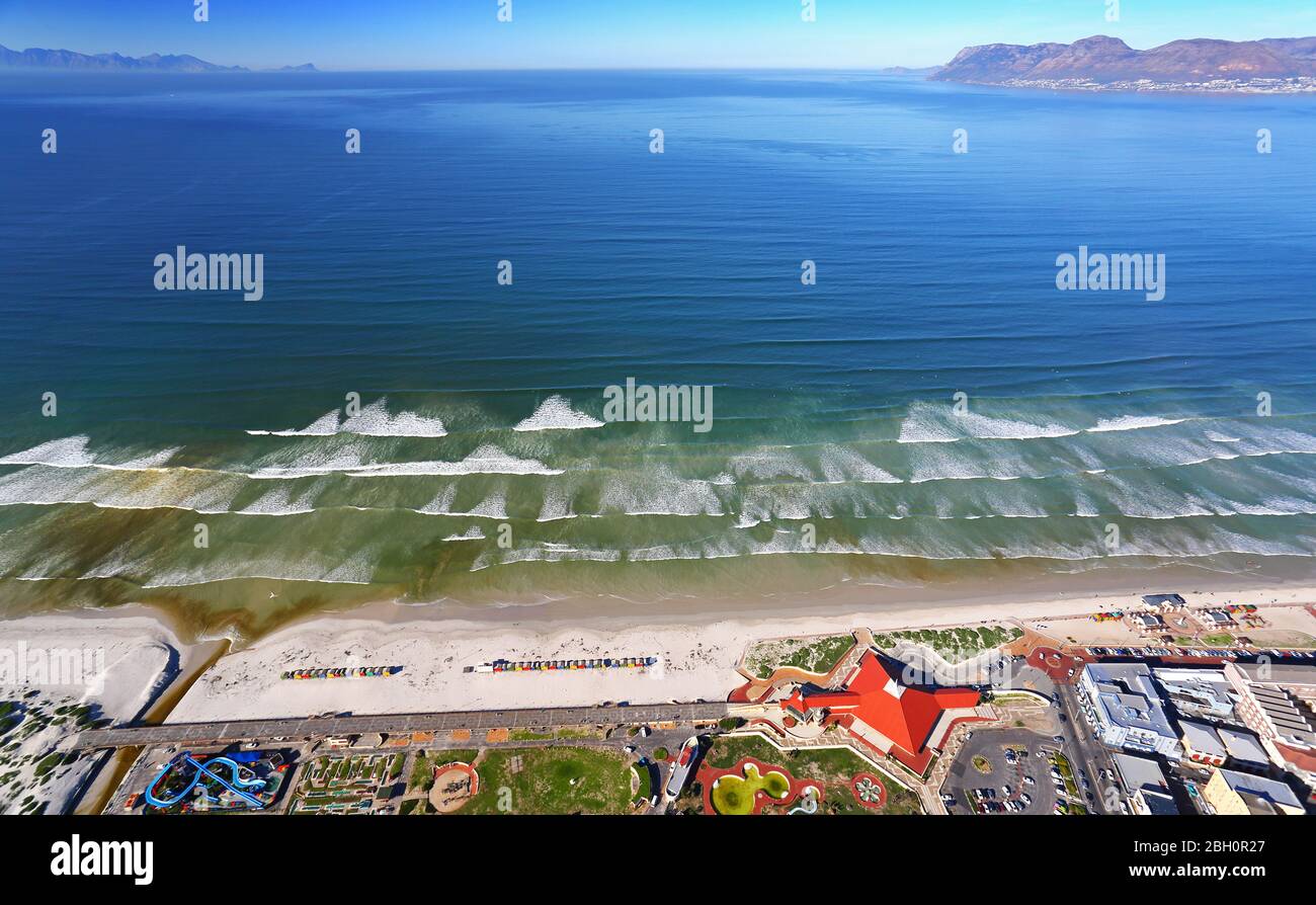 Aerial photo of Muizenberg beach Stock Photo - Alamy