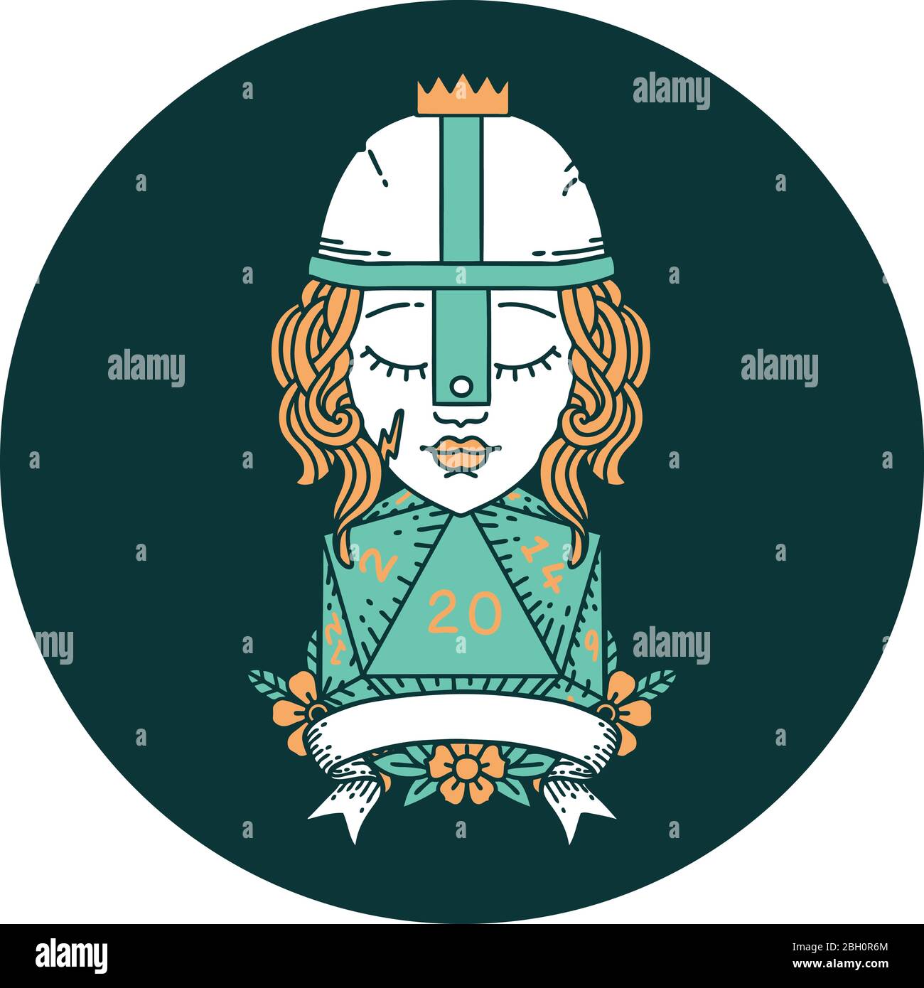 icon of human fighter with natural 20 roll Stock Vector Image & Art - Alamy