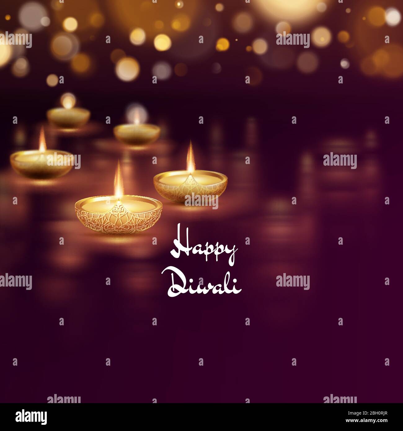 Happy diwali diya oil lamp template. Indian deepavali hindu festival of ...