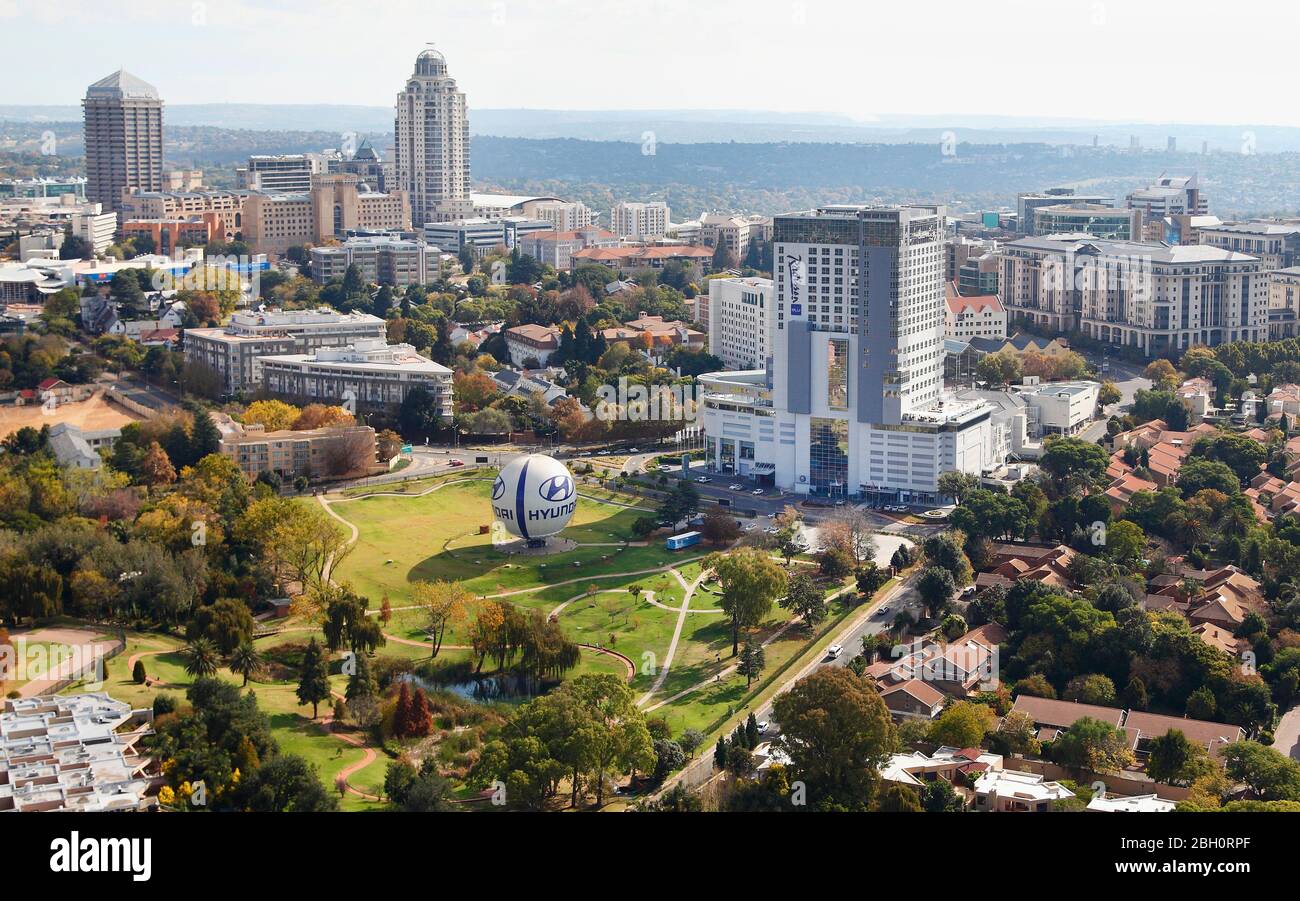 Aerial photo of Sandton CBD Stock Photo - Alamy