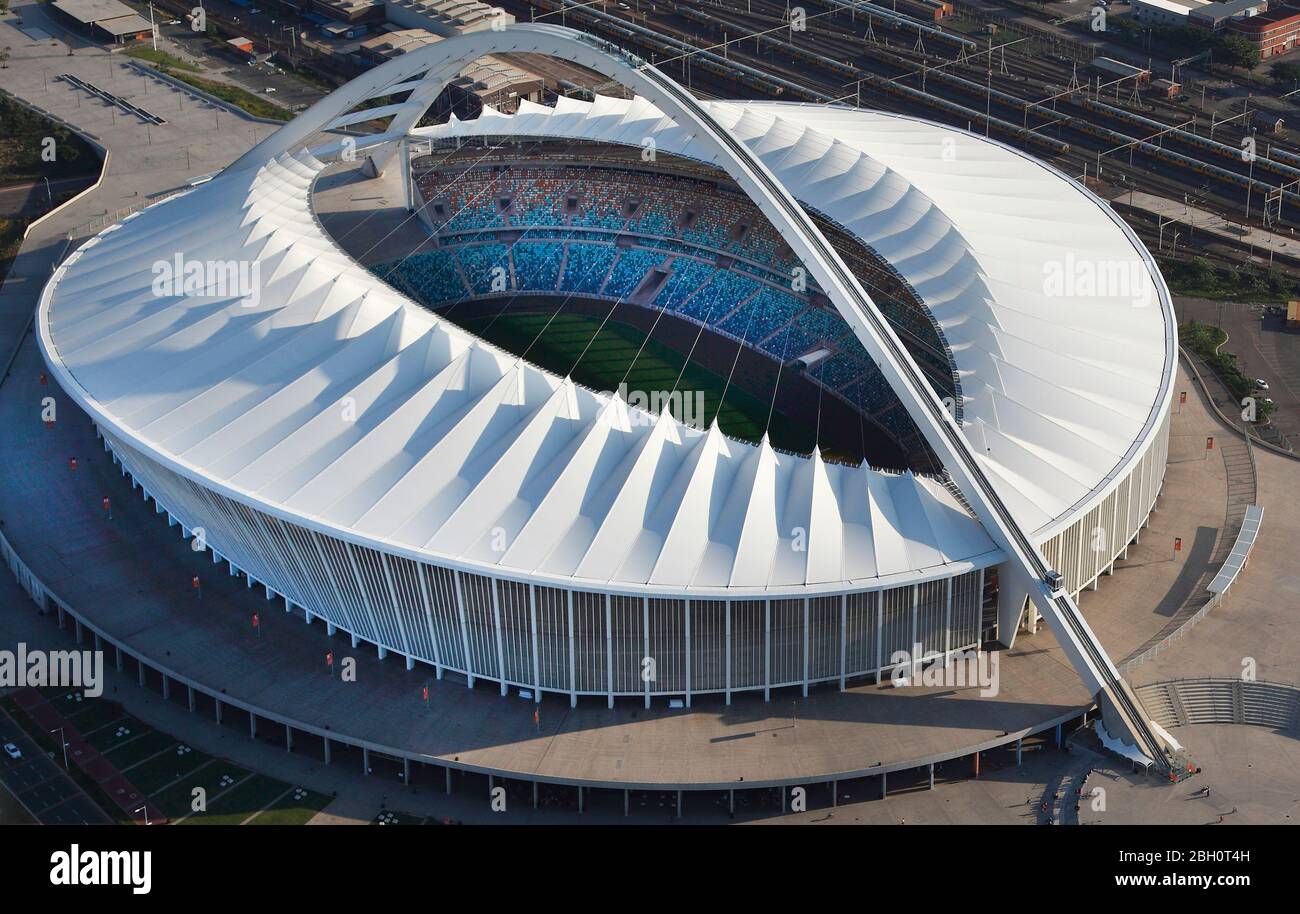 Aerial view of Moses Mabhida Stadium Stock Photo - Alamy