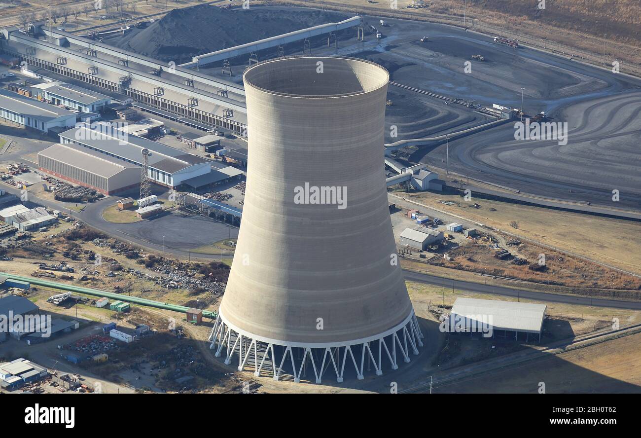 Aerial photo of cooling towers Stock Photo - Alamy