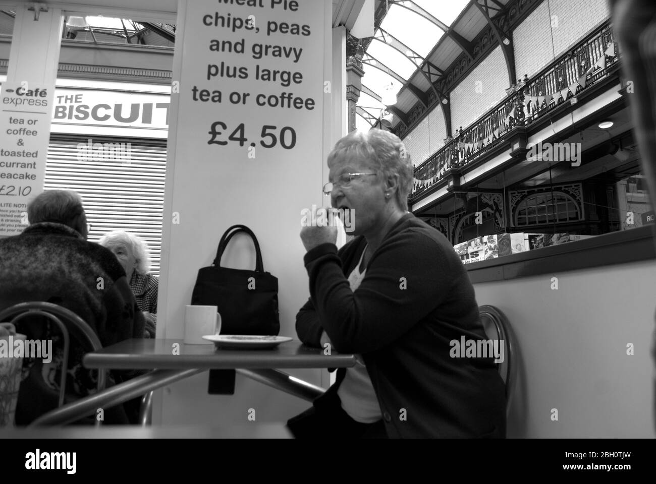 Indoor market in city Black and White Stock Photos & Images - Alamy