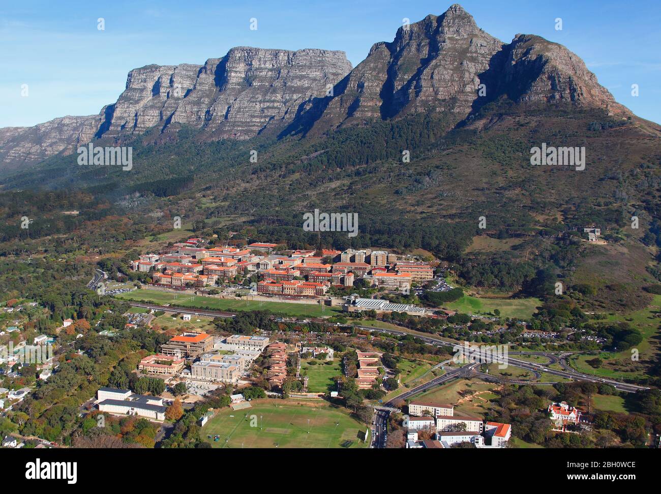Aerial photo of University of Cape Town Stock Photo - Alamy