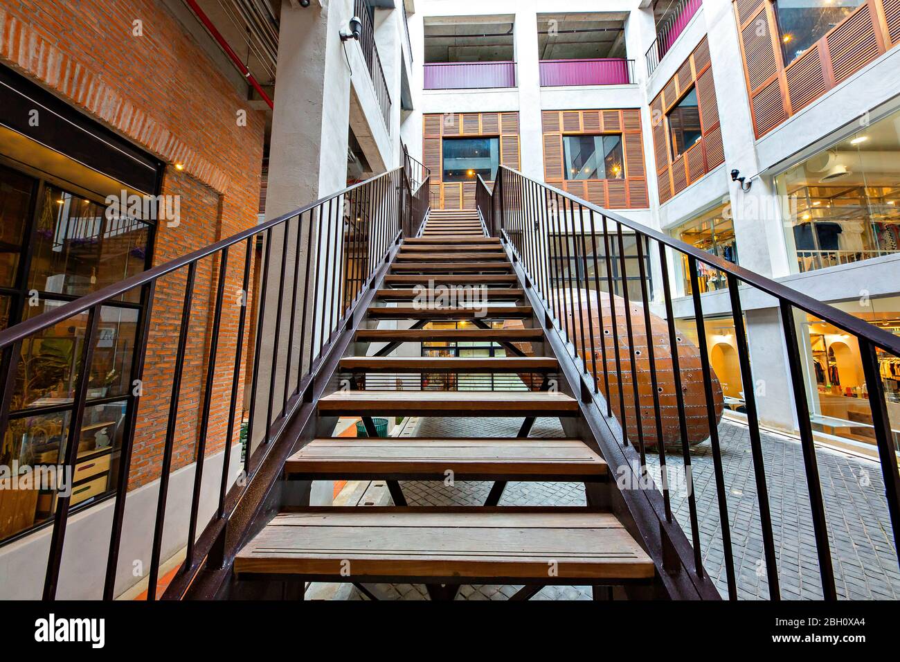 Stair case in One Nimman shopping mall, in Chiang Mai, Thailand Stock ...