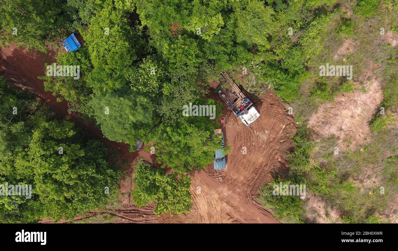 The top view of human deforestation Stock Photo - Alamy