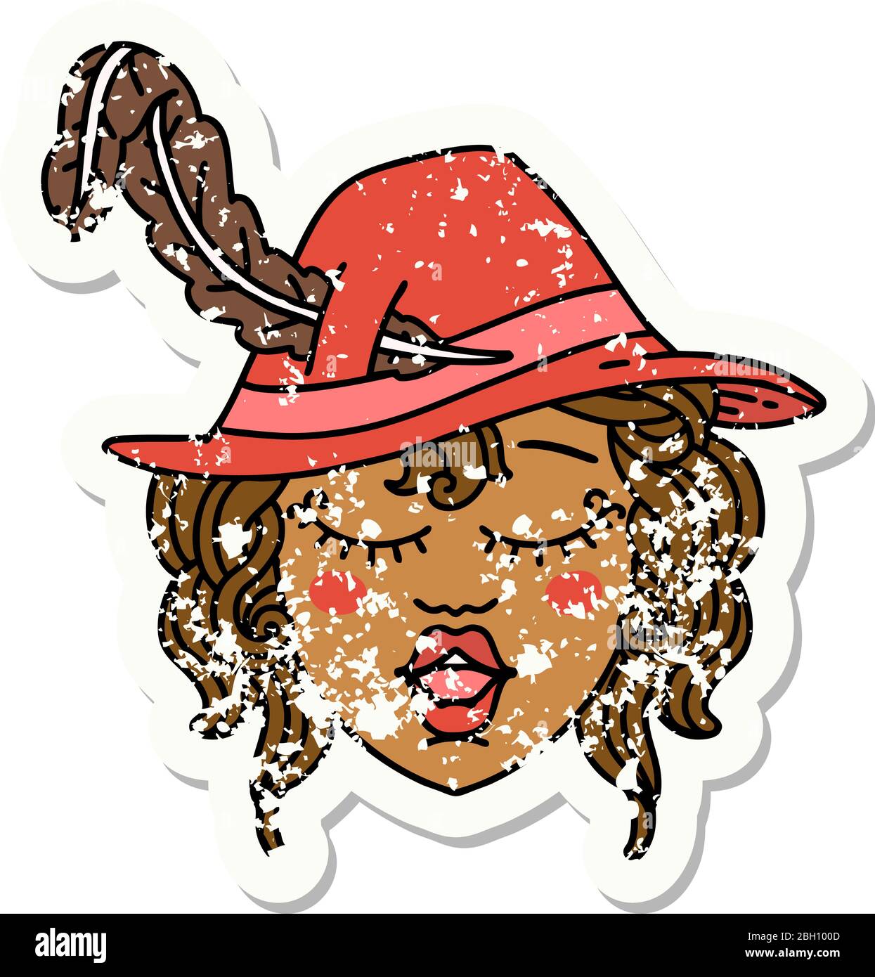 Retro Tattoo Style human bard character Stock Vector Image & Art - Alamy