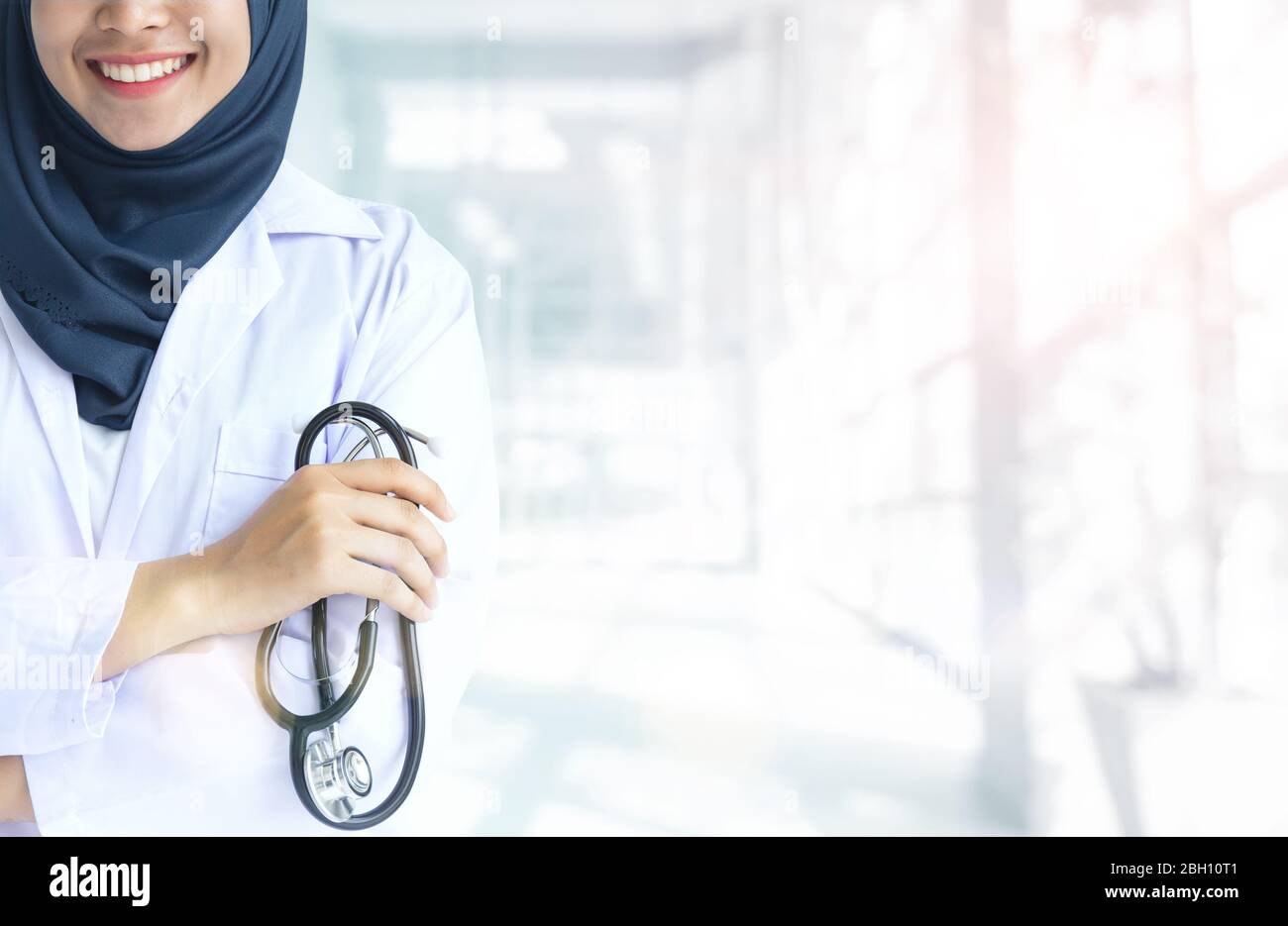 Abstract blurred white doctor medical office room background concept ...