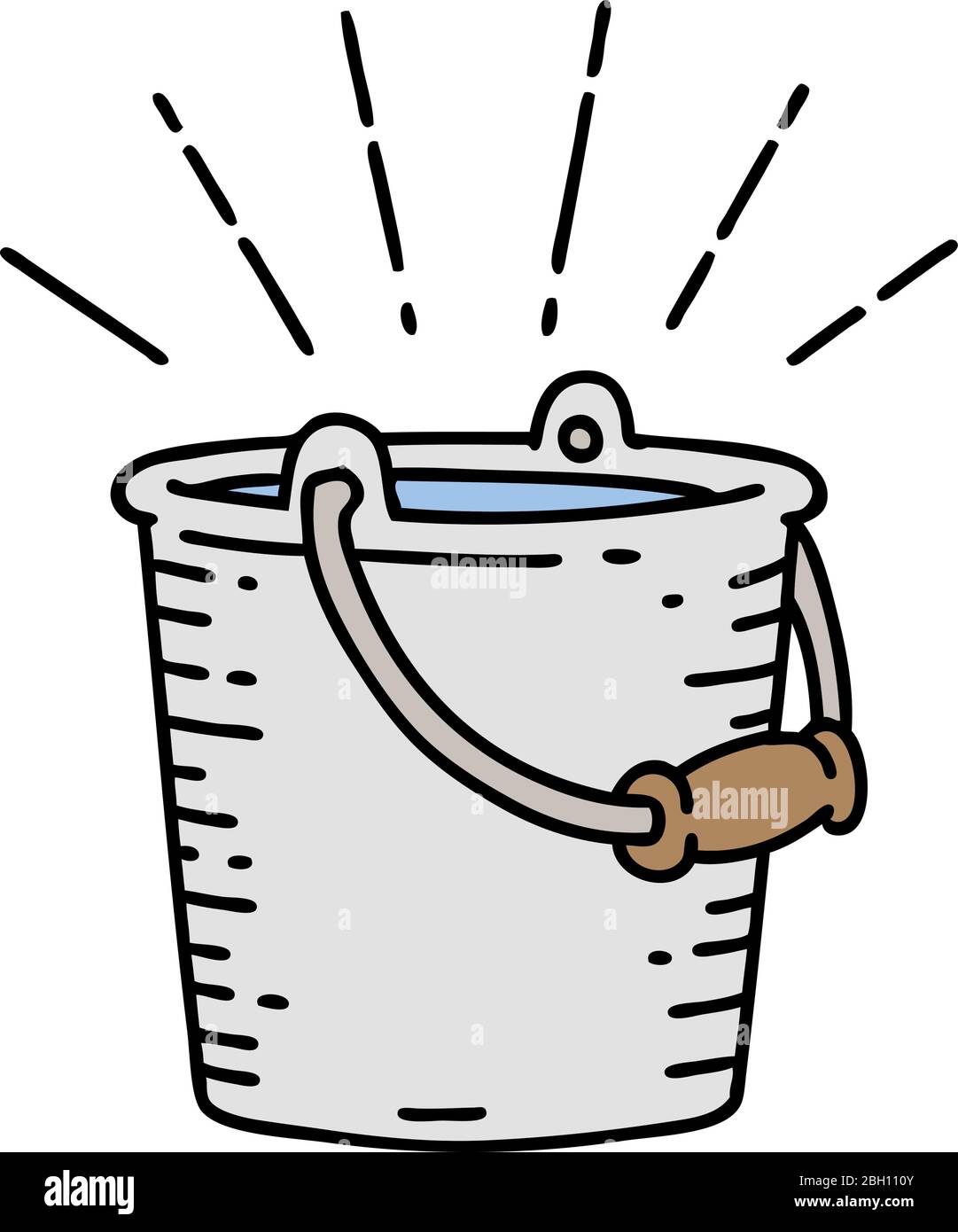 illustration of a traditional tattoo style bucket of water Stock Vector ...