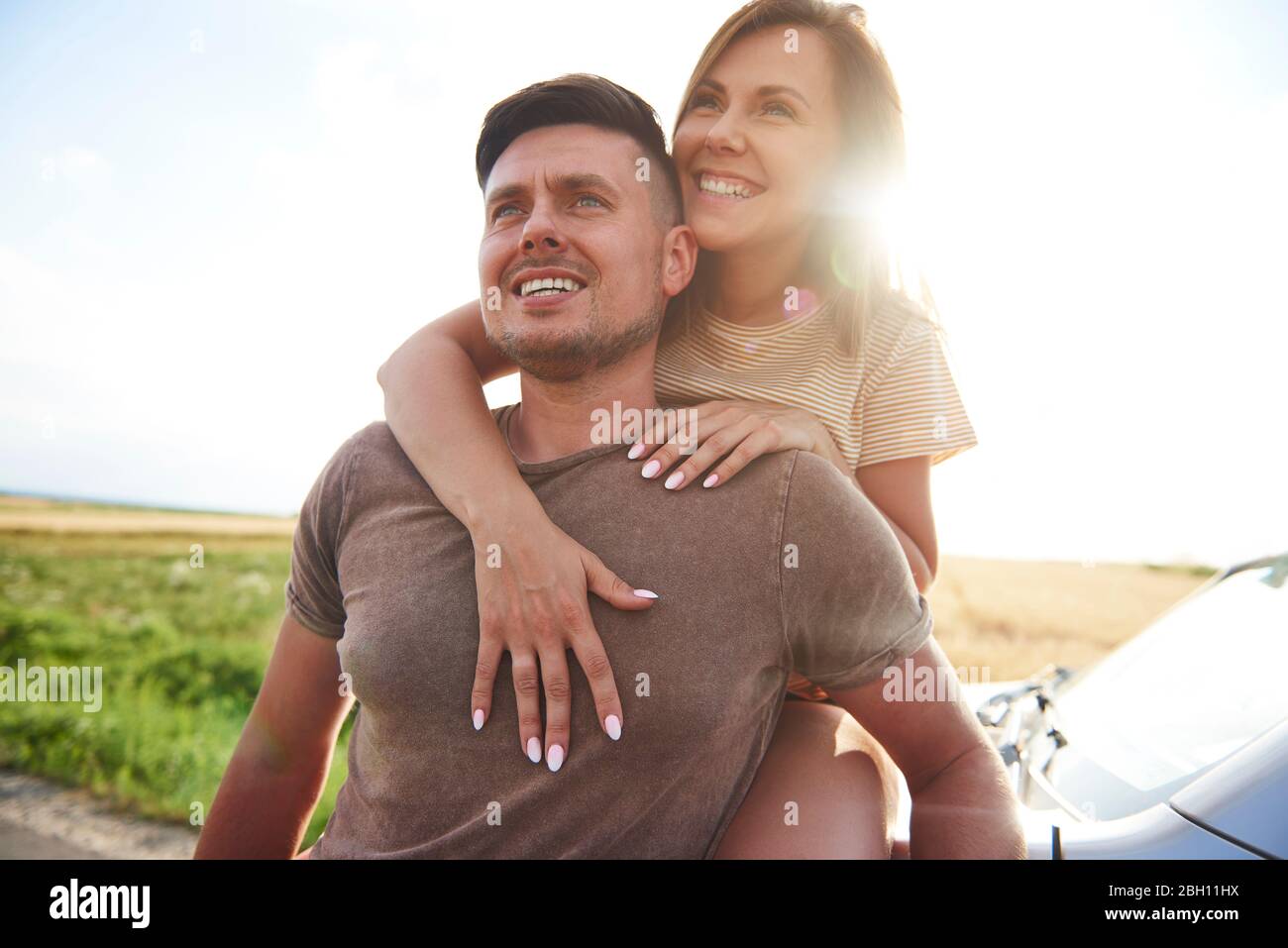 Shoulders carry girlfriend hi-res stock photography and images - Alamy