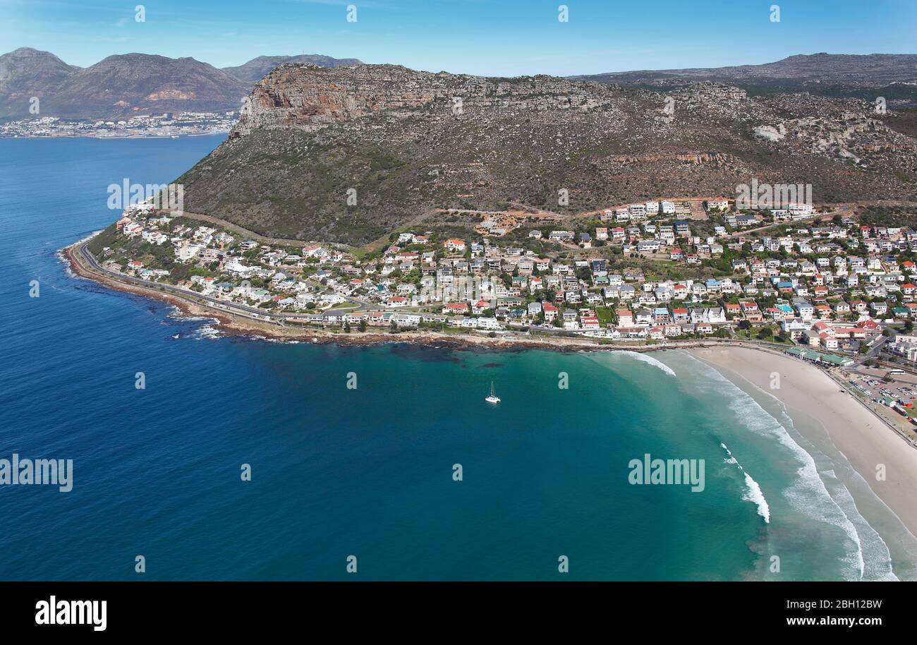Aerial photo of Fish Hoek beach Stock Photo - Alamy