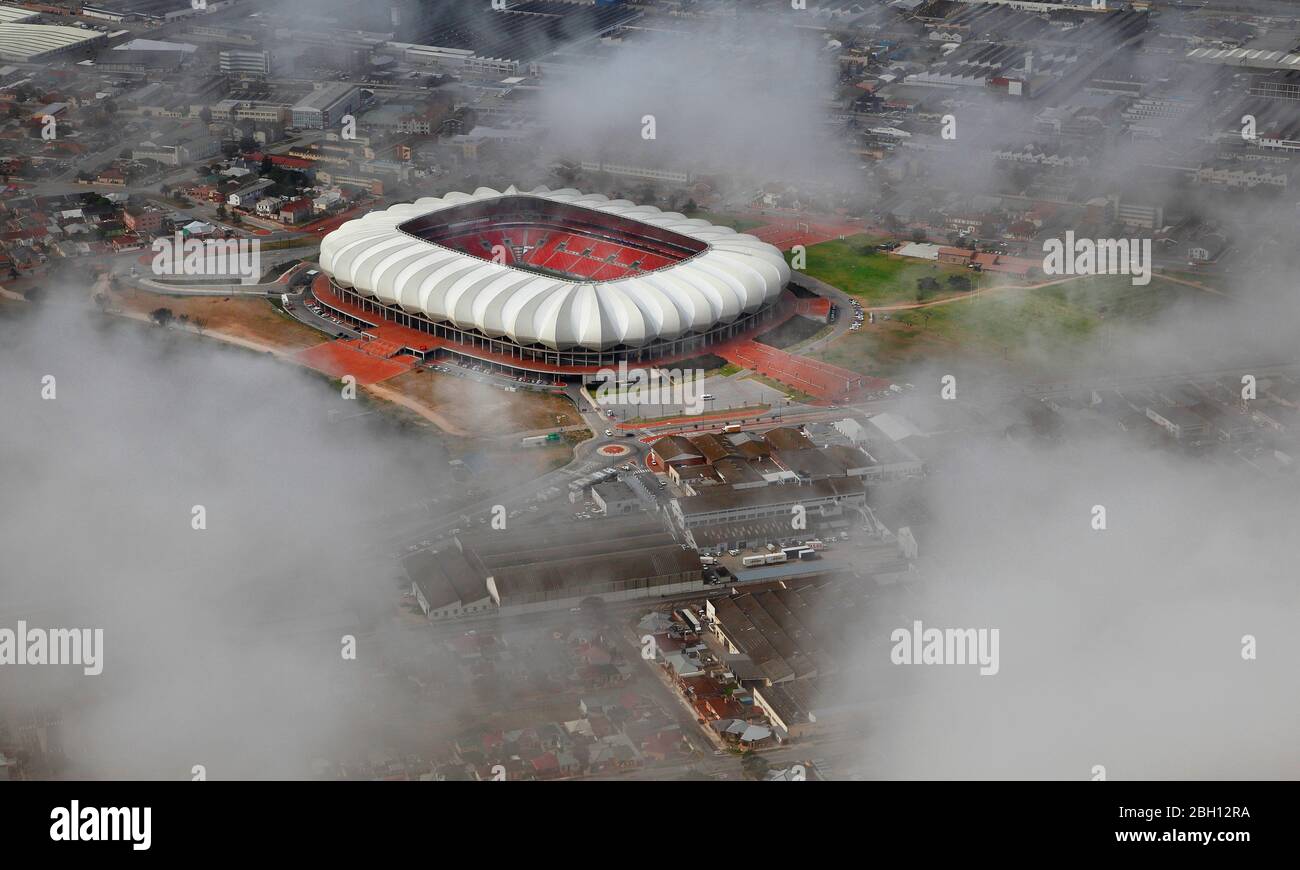 Aerial photo of Nelson Mandela Bay 2010 World Cup Stadium Stock Photo ...