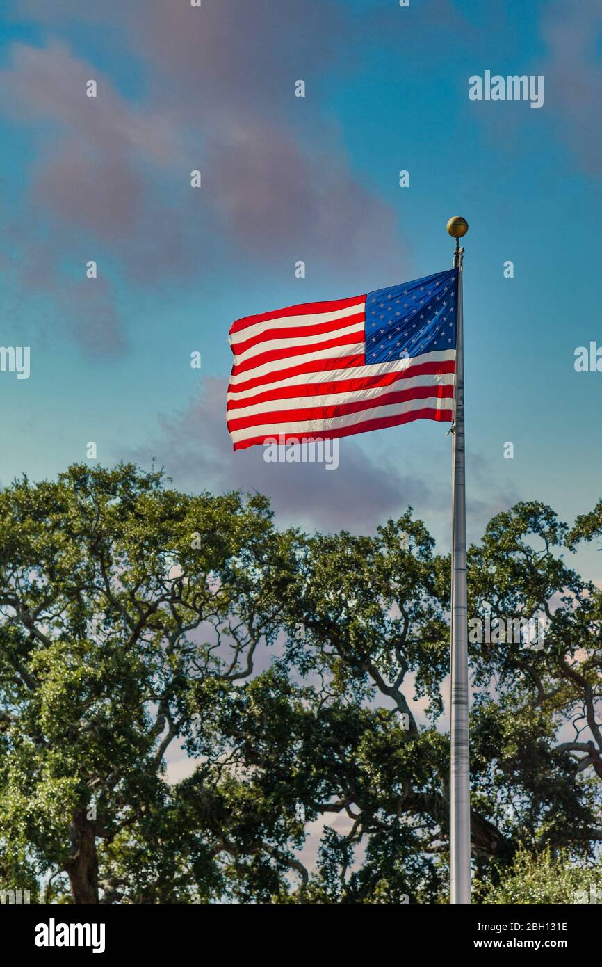 American flag in front st hi-res stock photography and images - Alamy