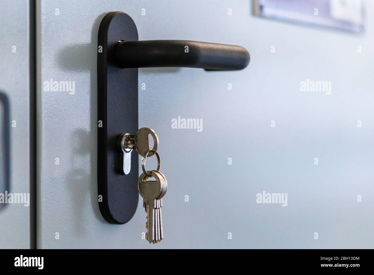 Door lock keys, Real estate concept door handle, Key insert and hold in ...