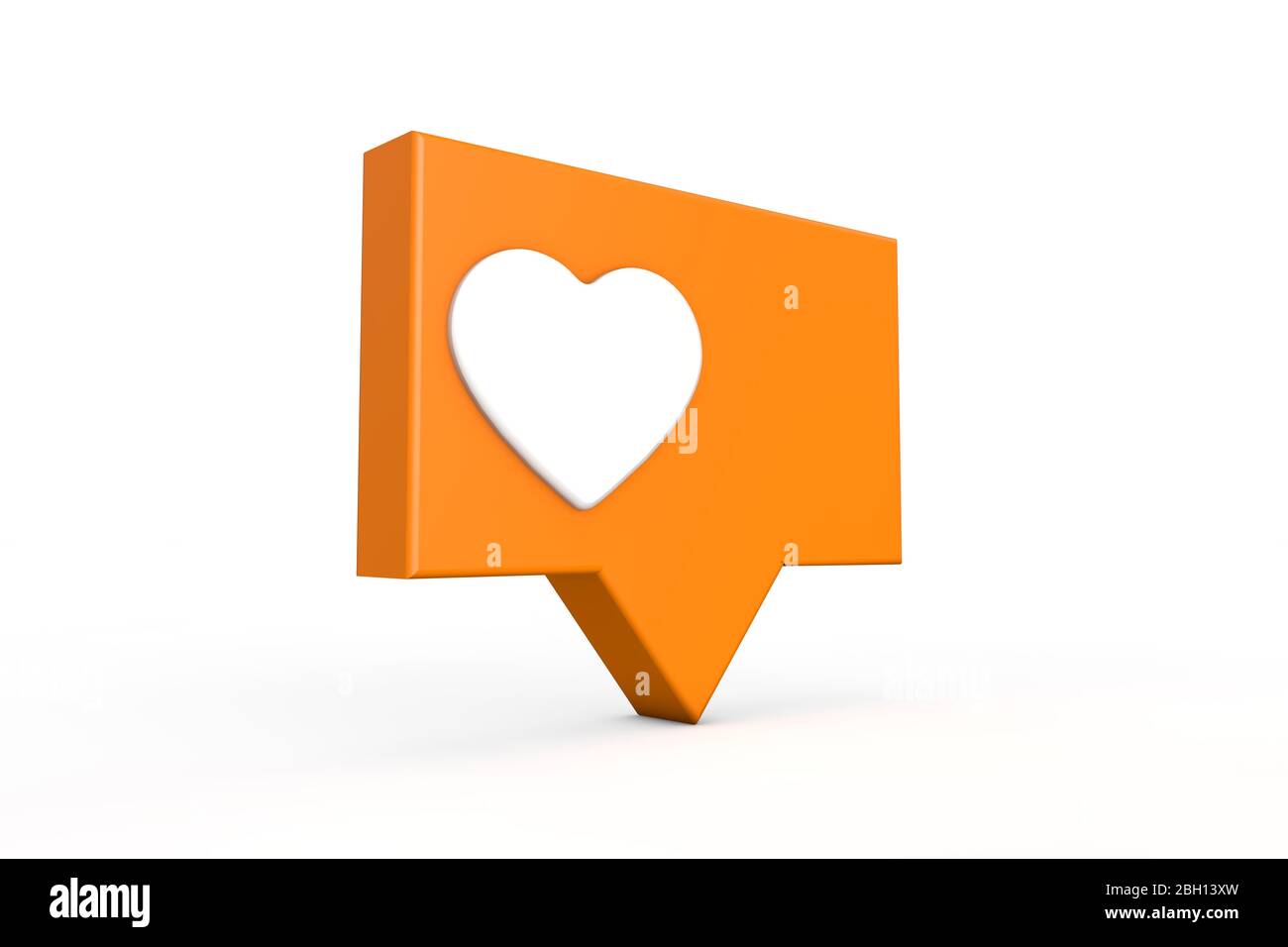 Social media likes counter with heart shape. 3D rendering Stock Photo ...