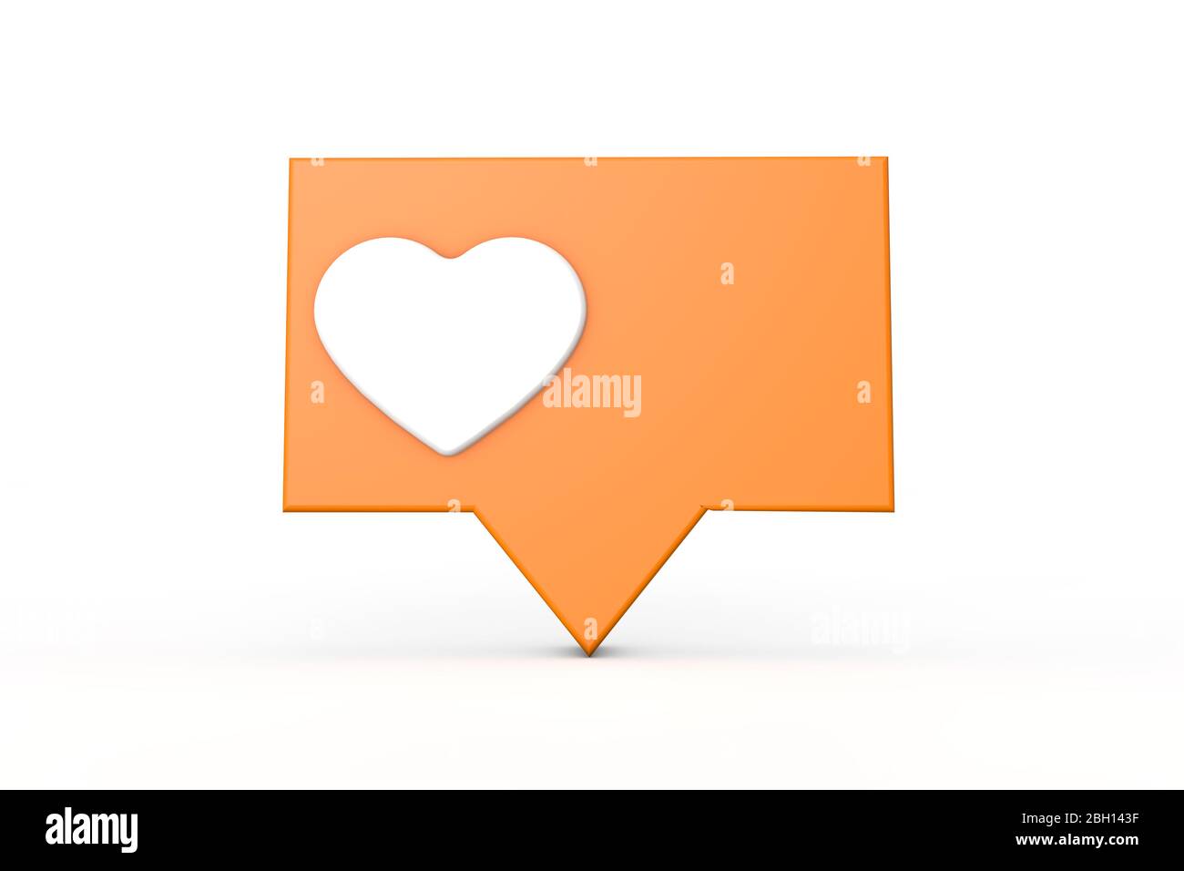 Social media likes counter with heart shape. 3D rendering Stock Photo ...