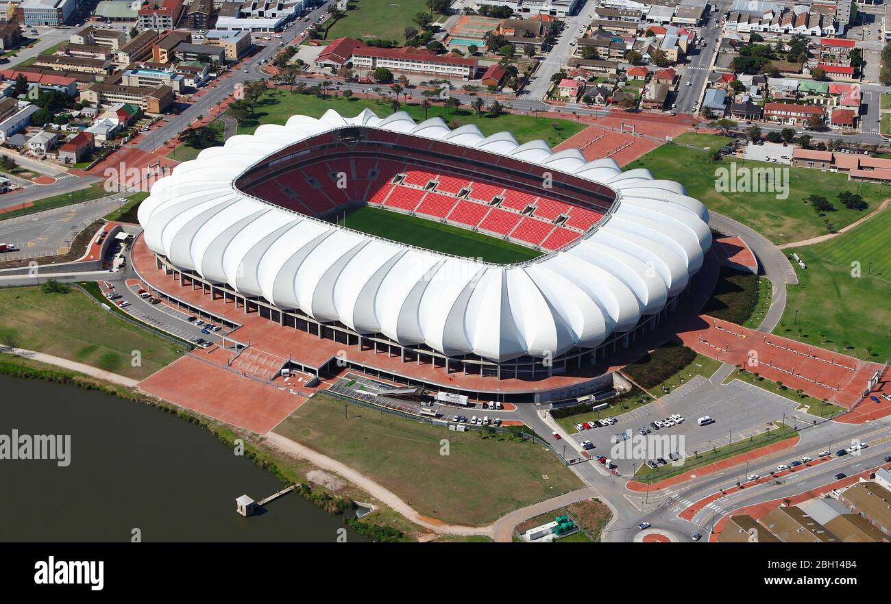 Aerial photo of Nelson Mandela Bay 2010 World Cup Stadium Stock Photo ...
