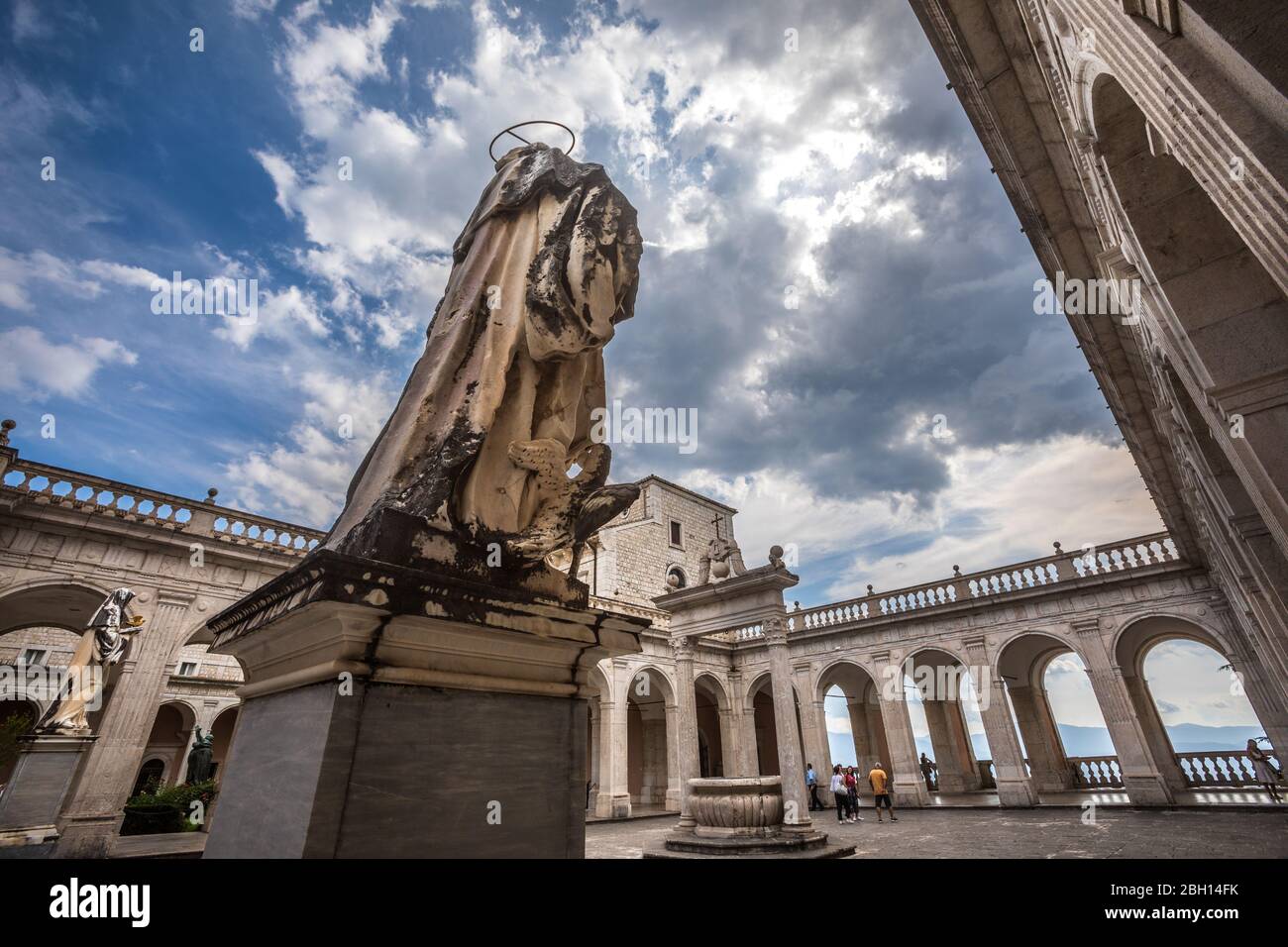 Montecassino / Italy - August 17, 2019: Abbey of Montecassino ...
