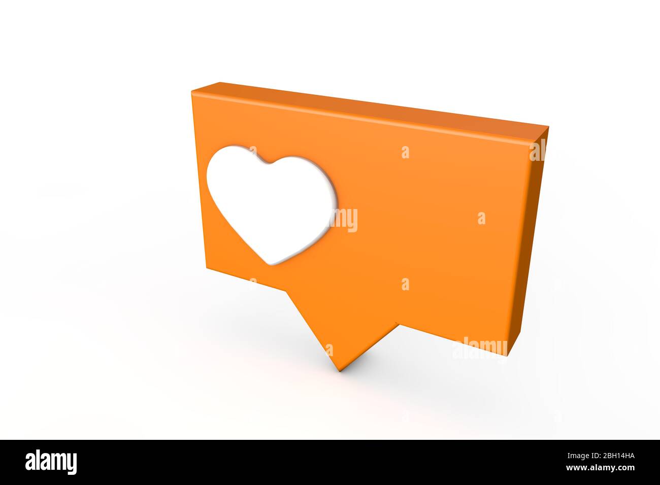 Social media likes counter with heart shape. 3D rendering Stock Photo ...