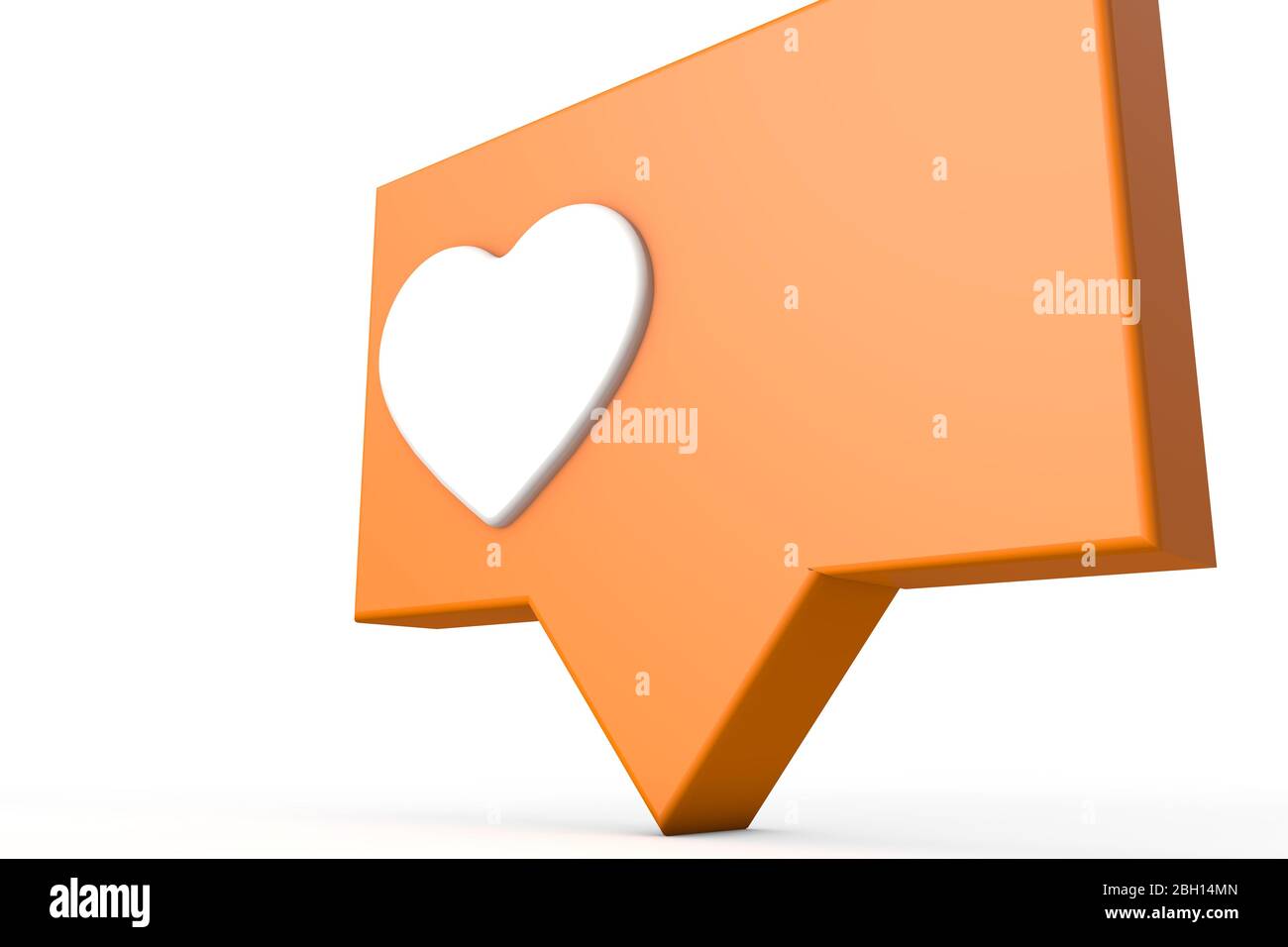 Social media likes counter with heart shape. 3D rendering Stock Photo ...