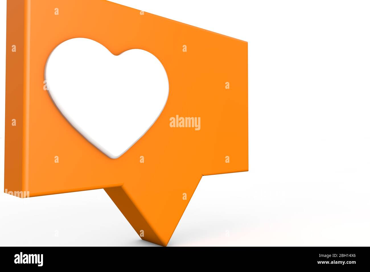 Social media likes counter with heart shape. 3D rendering Stock Photo ...