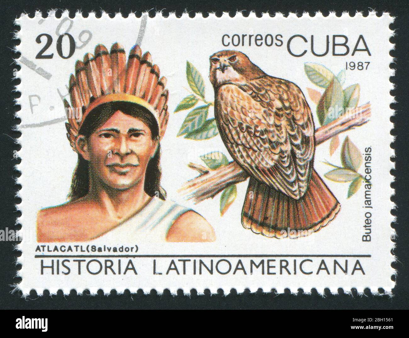 CUBA - CIRCA 1987: Latin American History, Indians and birds, circa ...