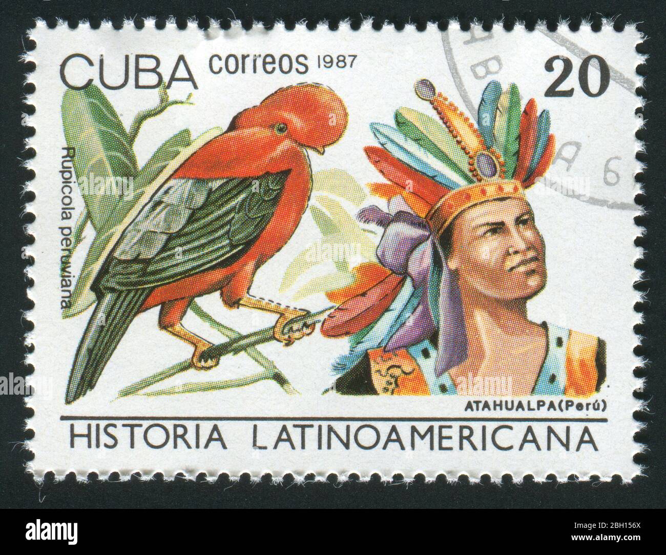 CUBA - CIRCA 1987: Latin American History, Indians and birds, circa ...
