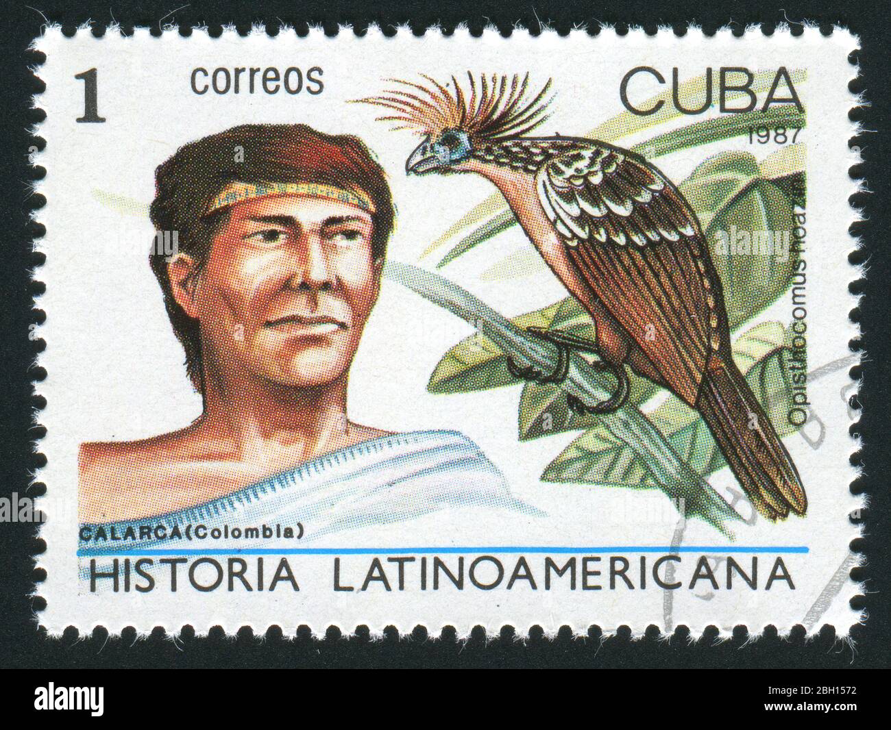 CUBA - CIRCA 1987: Latin American History, Indians and birds, circa ...