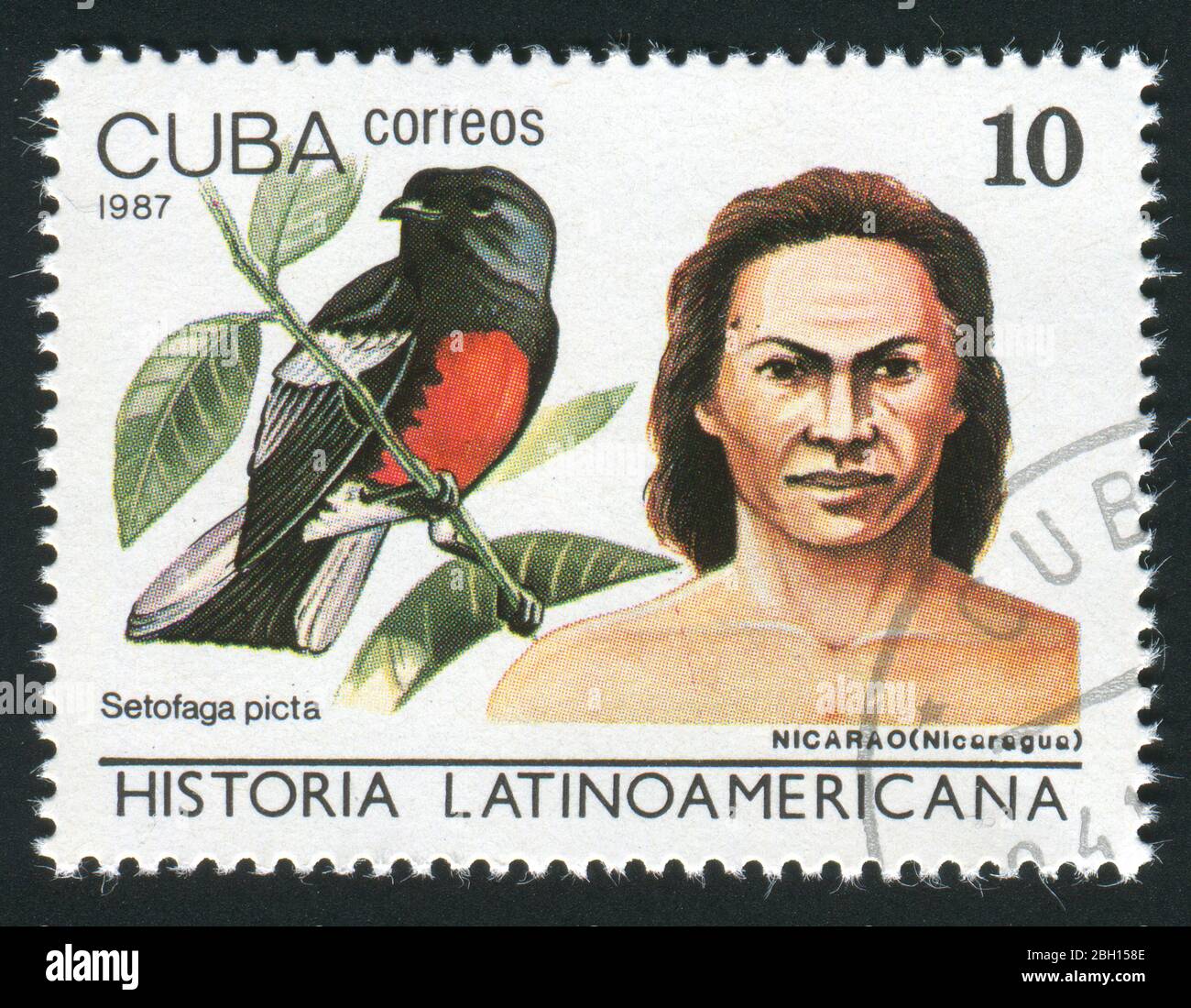 CUBA - CIRCA 1987: Latin American History, Indians and birds, circa ...
