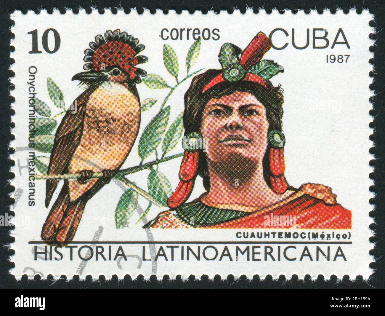 CUBA - CIRCA 1987: Latin American History, Indians and birds, circa ...
