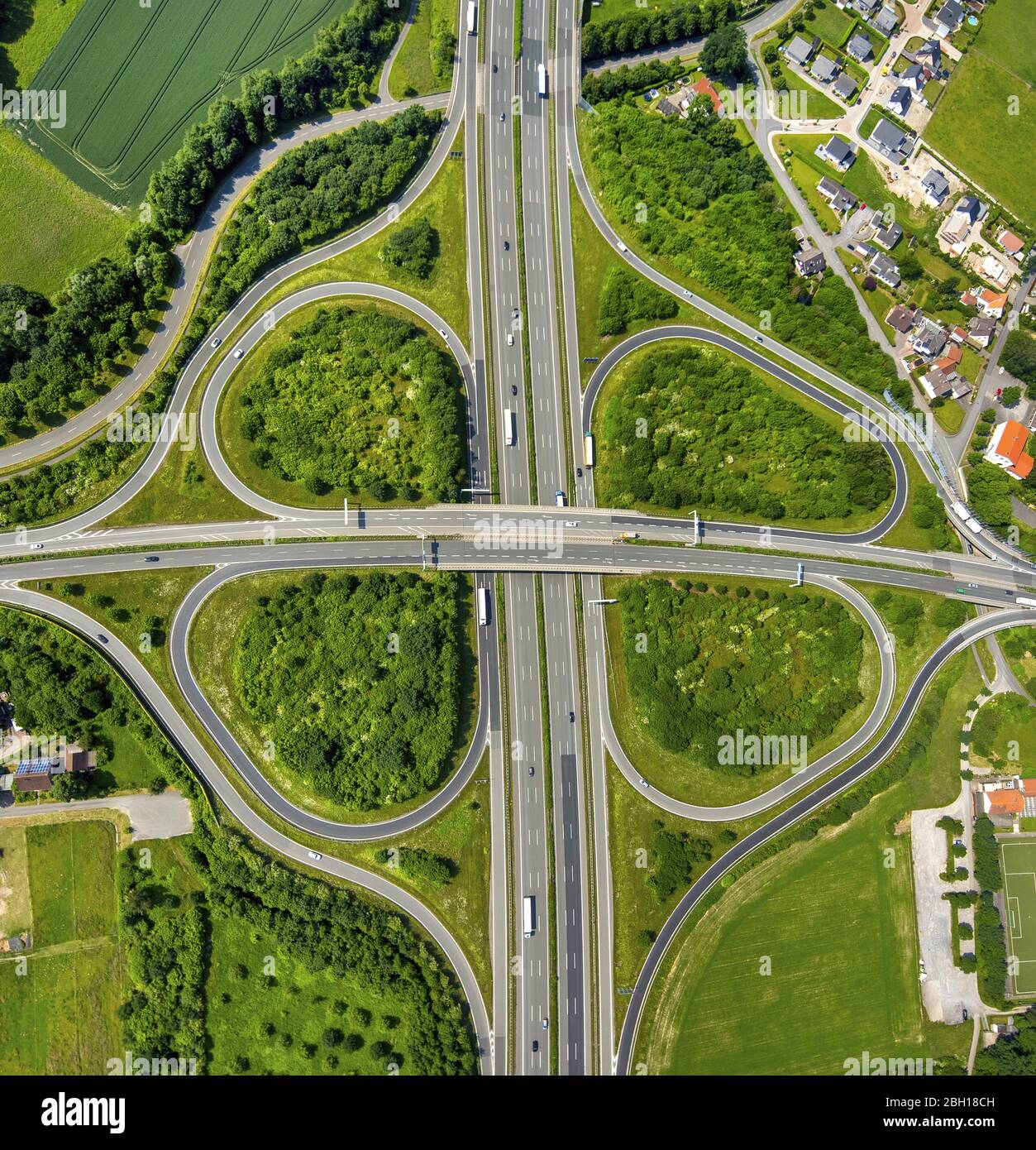 Motorway exit slip road hi-res stock photography and images - Alamy