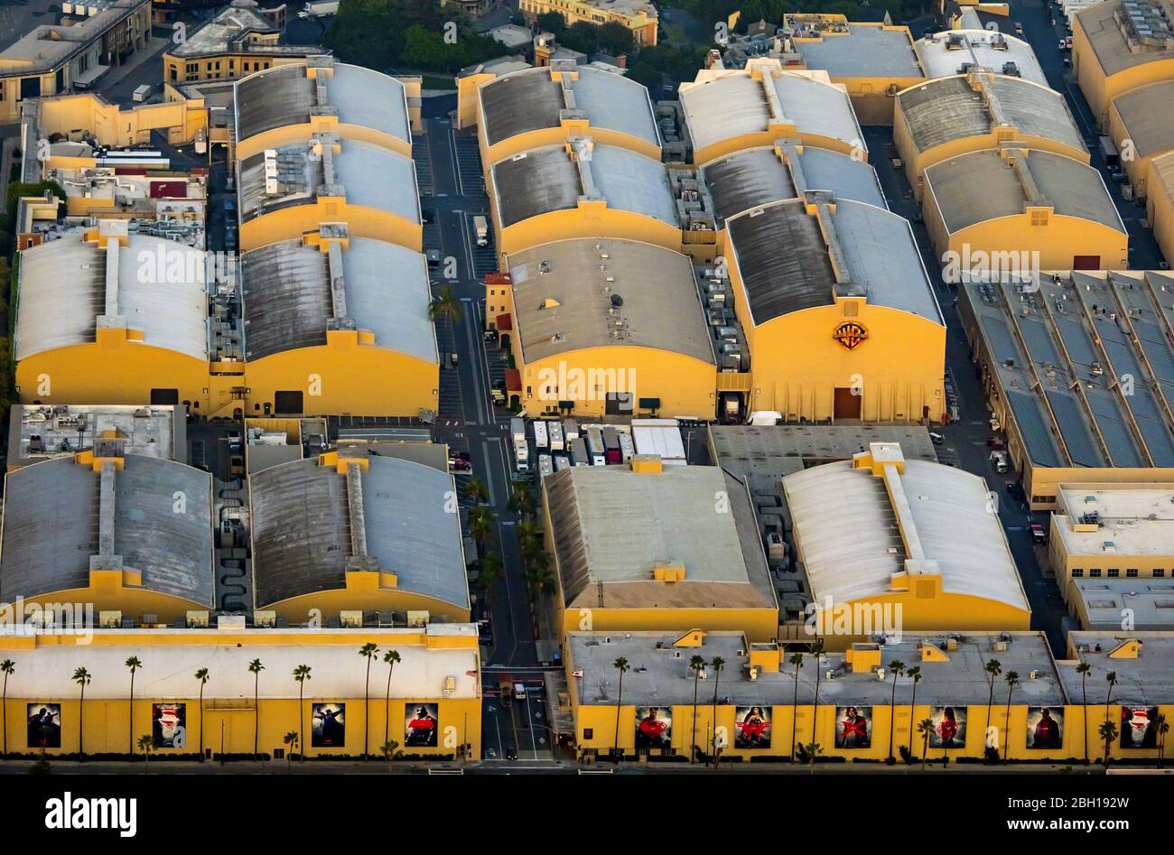 Production halls and sound stages of Warner Bros Studios in Los Angeles ...