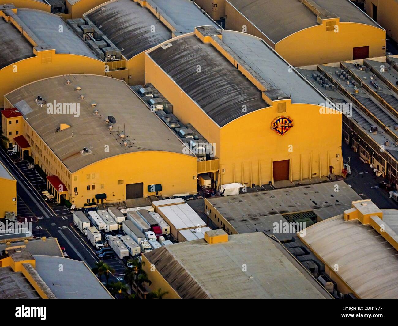 Production halls and sound stages of Warner Bros Studios in Los Angeles ...