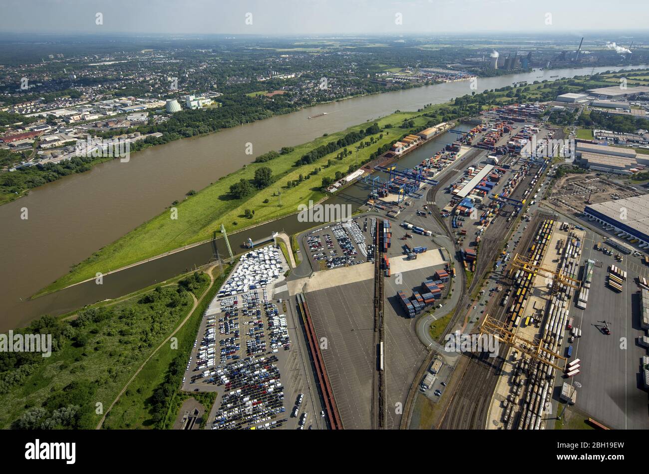 Container Terminal in the port of the inland port of DIT Duisburg ...