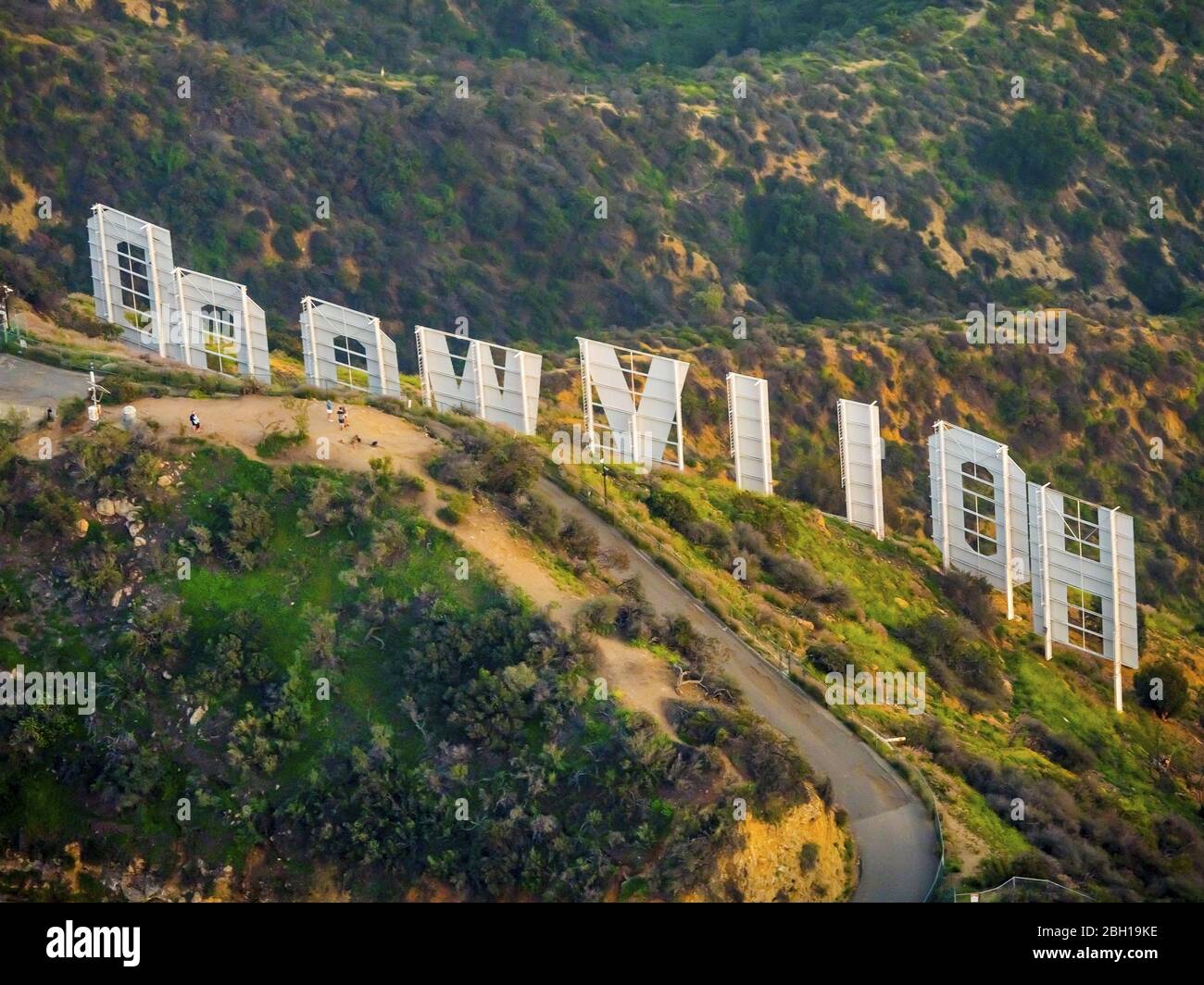 , Landmark and cultural icon Hollywood sign on Mount Lee in Los Angeles ...