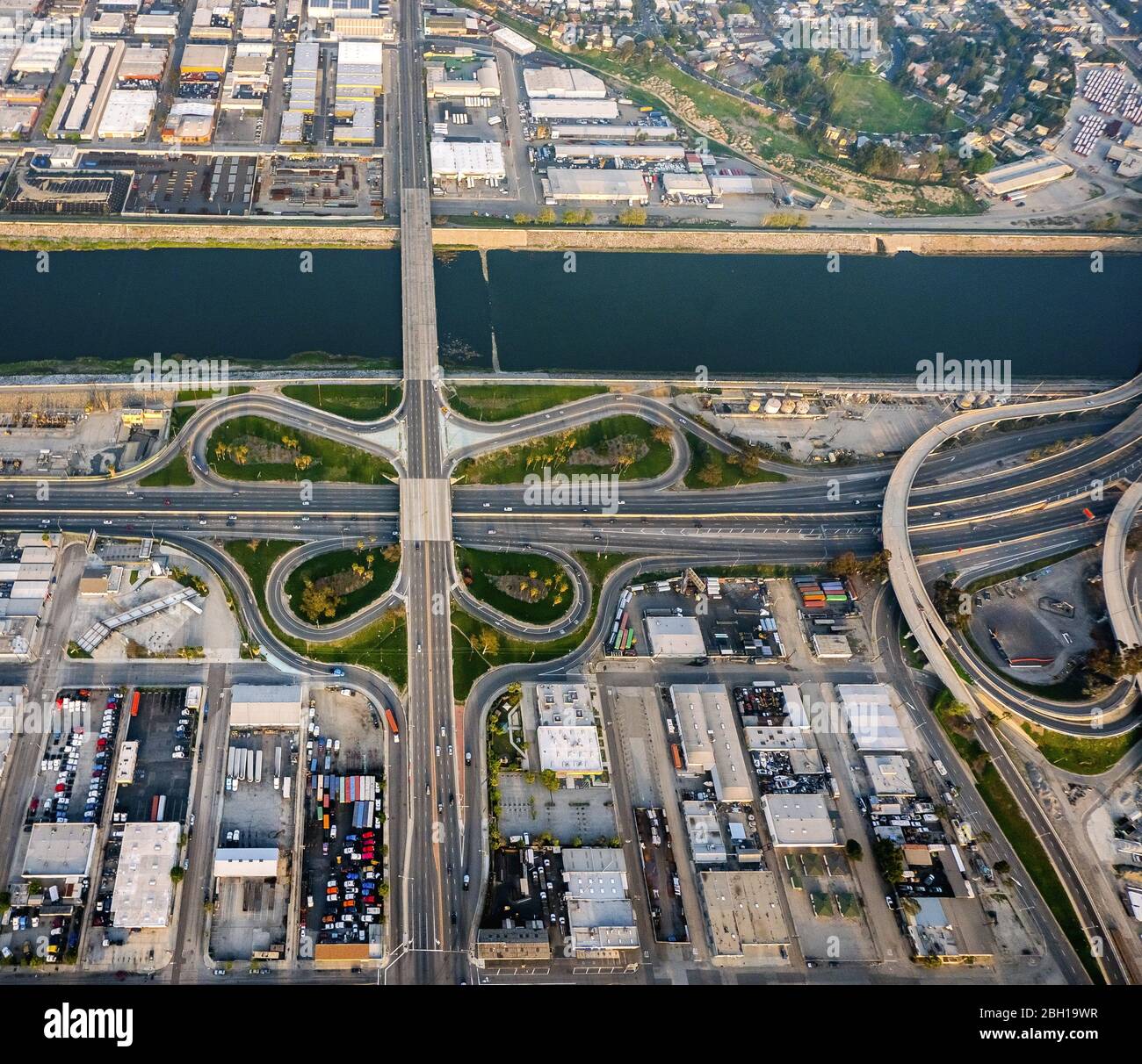 , Motorway interchange of Interstate 710 and Pacific Coast Highway in ...