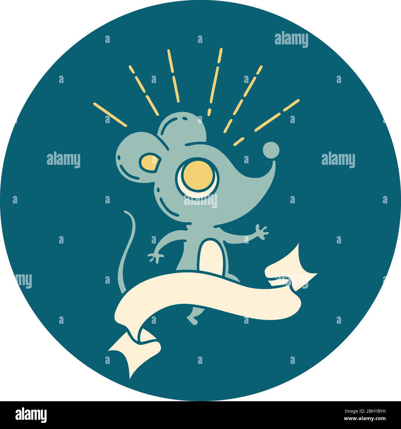 icon of a tattoo style mouse character Stock Vector Image & Art - Alamy