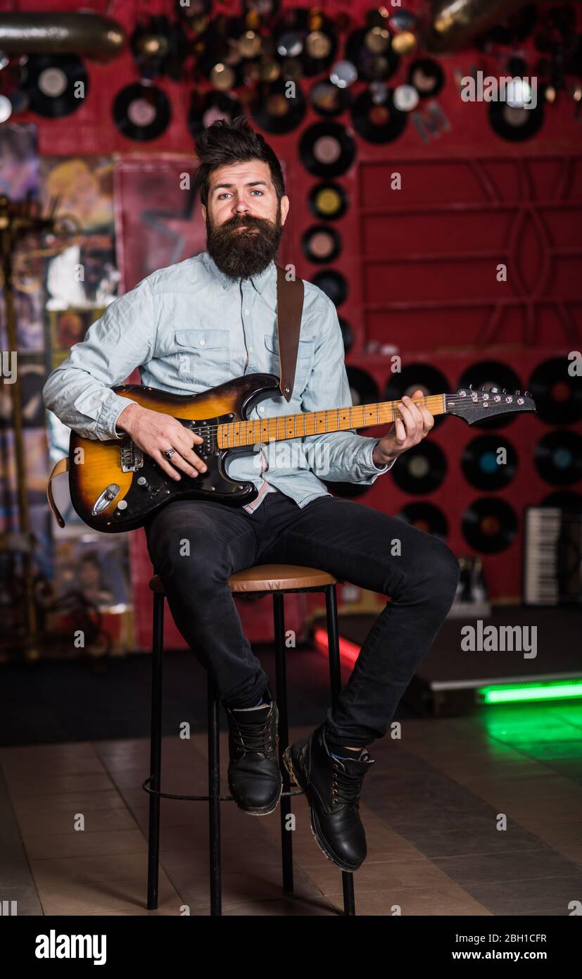 Instrumentalist concept. Composer, talented musician. Musician with ...