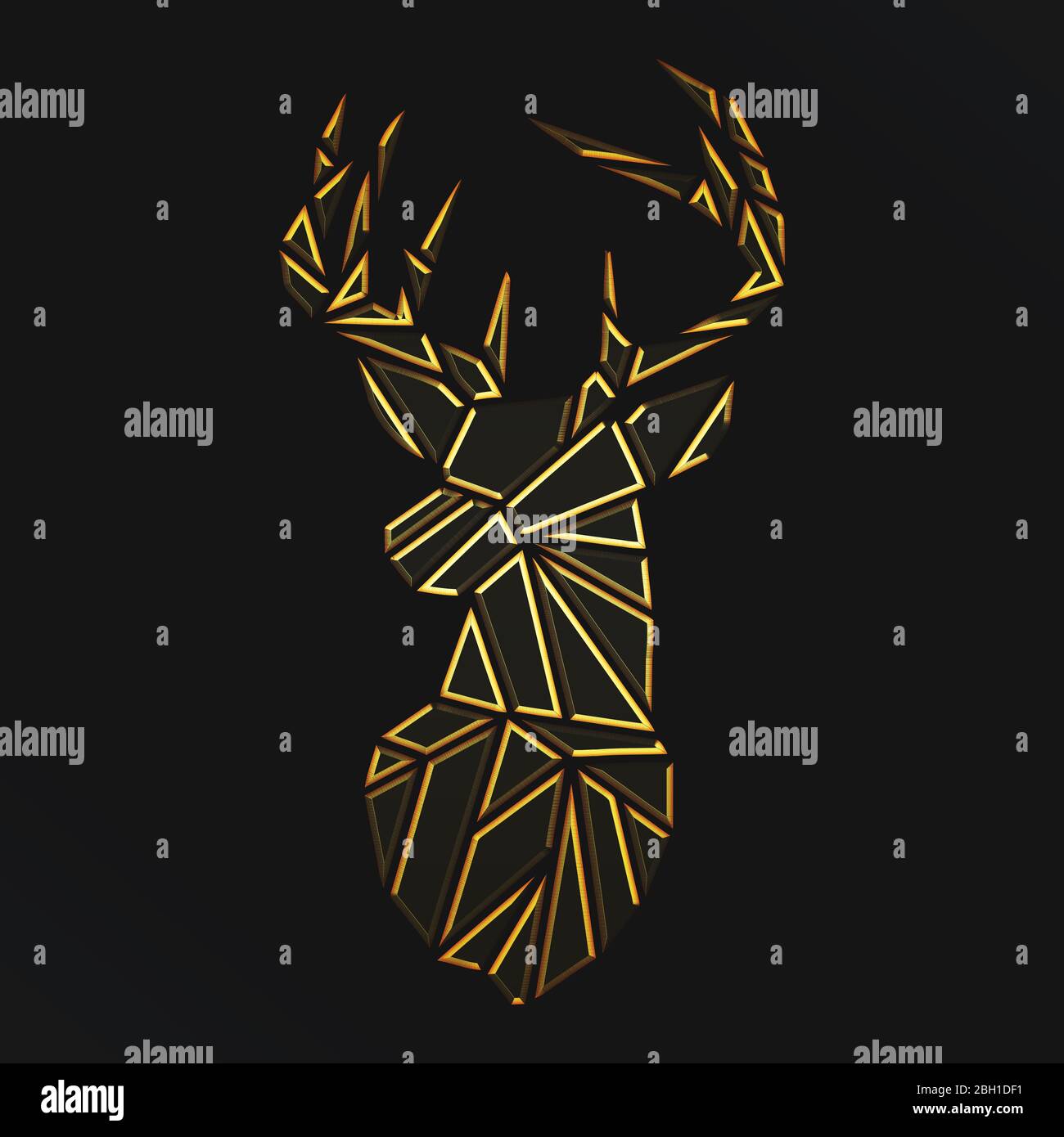 Golden deer vector hi-res stock photography and images - Alamy