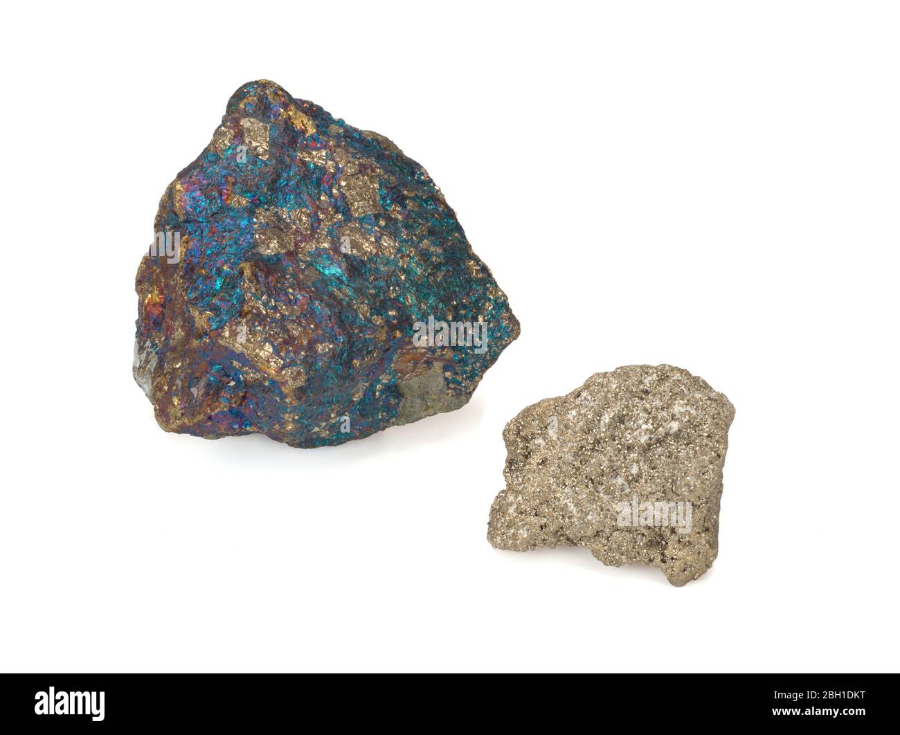 Natural Pyrites on white background Stock Photo - Alamy