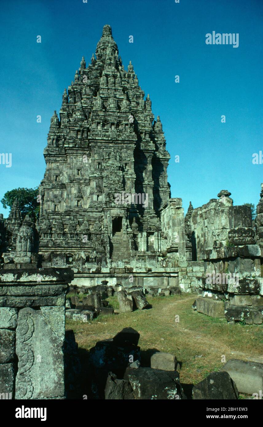 Indonesia, Java, Prambanan, Temple of Shiva. Late ninth century Stock ...
