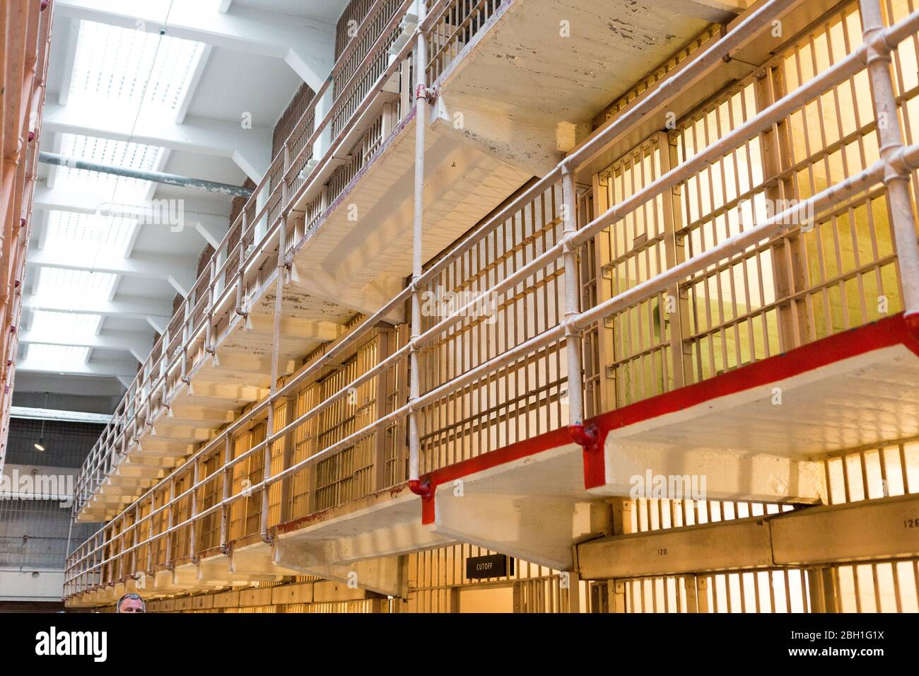 Alcatraz Island Penitentiary prison cells and prison interior Stock ...