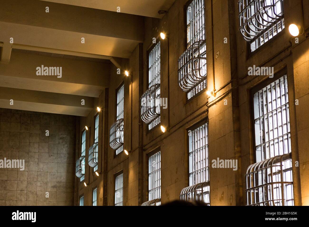Alcatraz Island Penitentiary prison cells and prison interior Stock ...