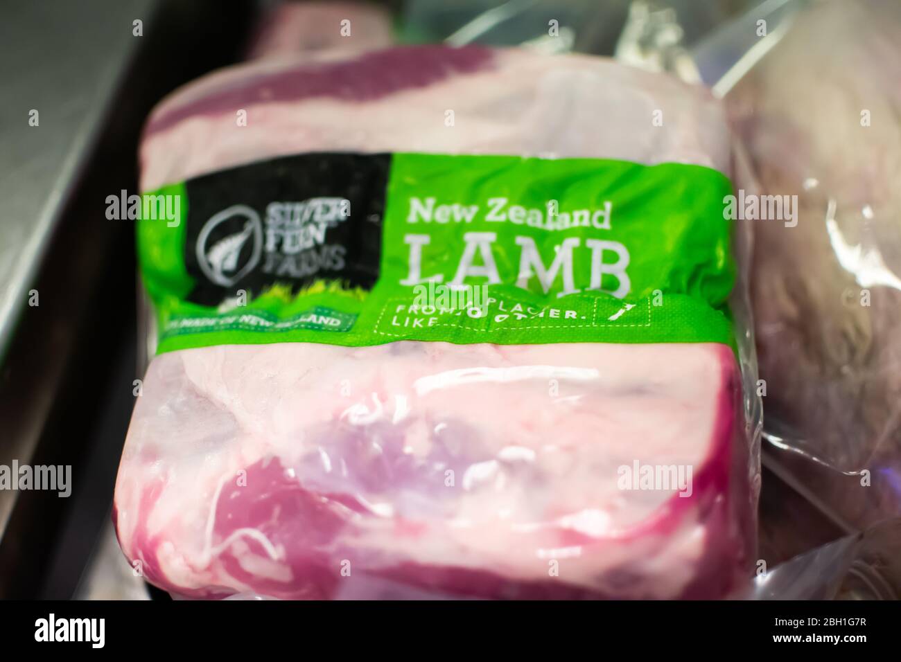 New Zealand raw meat in packaging Stock Photo - Alamy