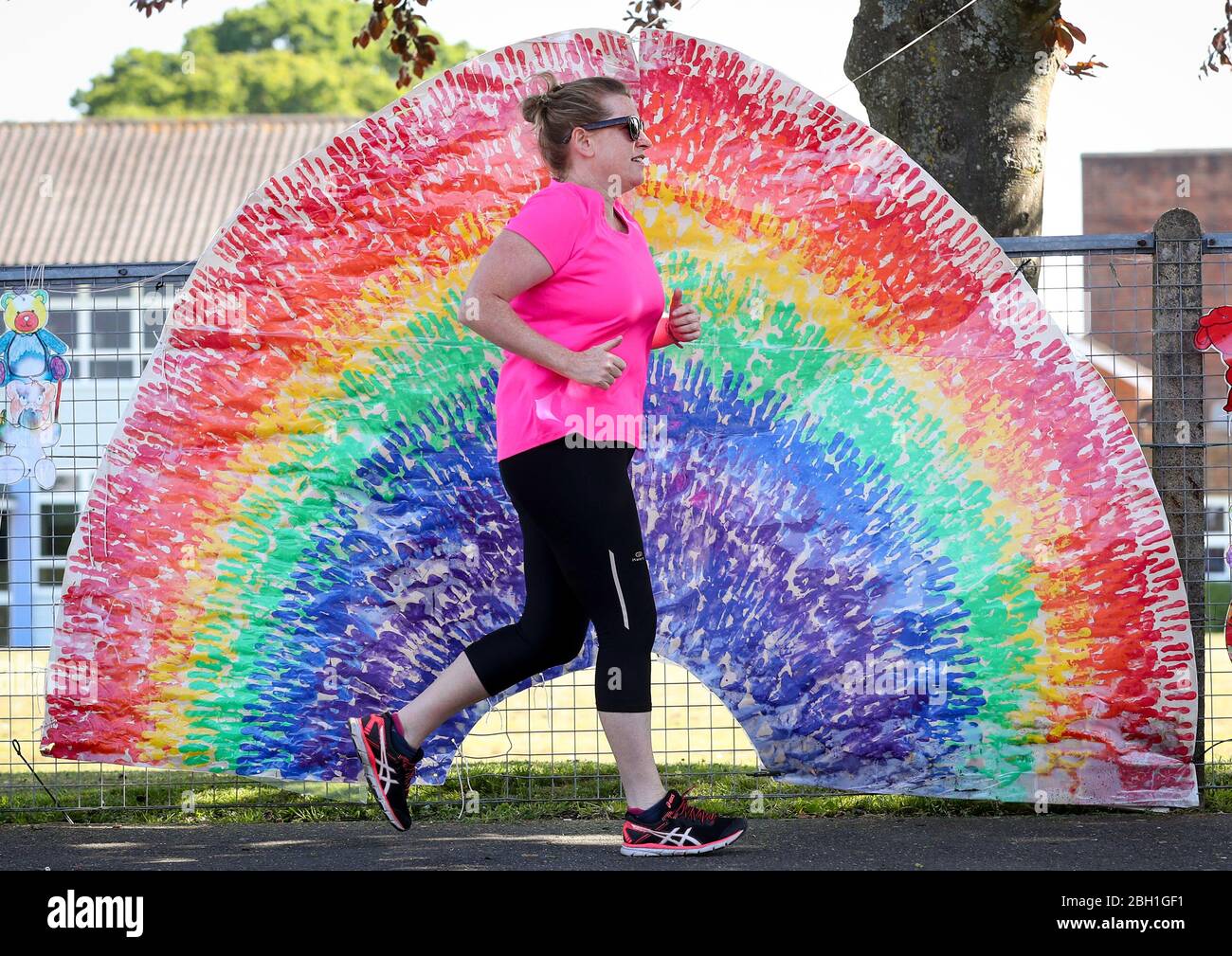 New Forest, Hampshire, UK. 23rd April 2020. Teaching assistant Vicky ...
