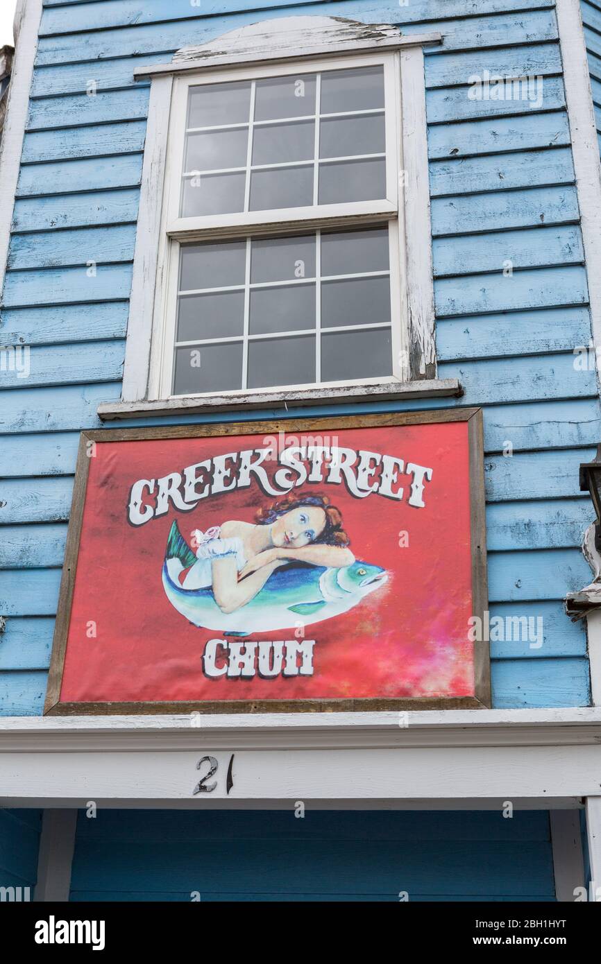 Ketchikan Street Signs in Alaska, America USA Stock Photo - Alamy